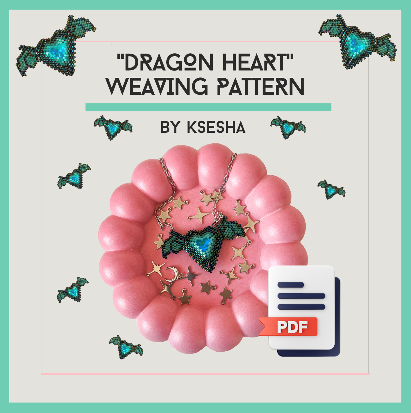 TUTORIAL ON BEADING DRAGON'S HEART. DIGITAL PDF.BEAD PATTERN | Inspire ...
