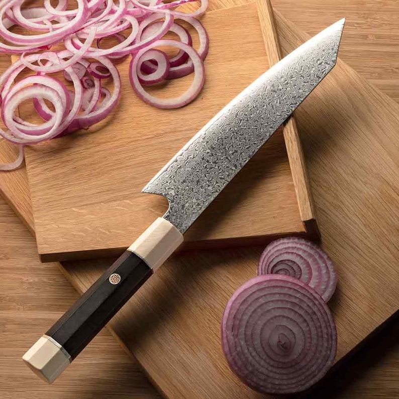 Japanese Santoku Style Chef Knife Kitchen Knives Damascus St | Inspire ...