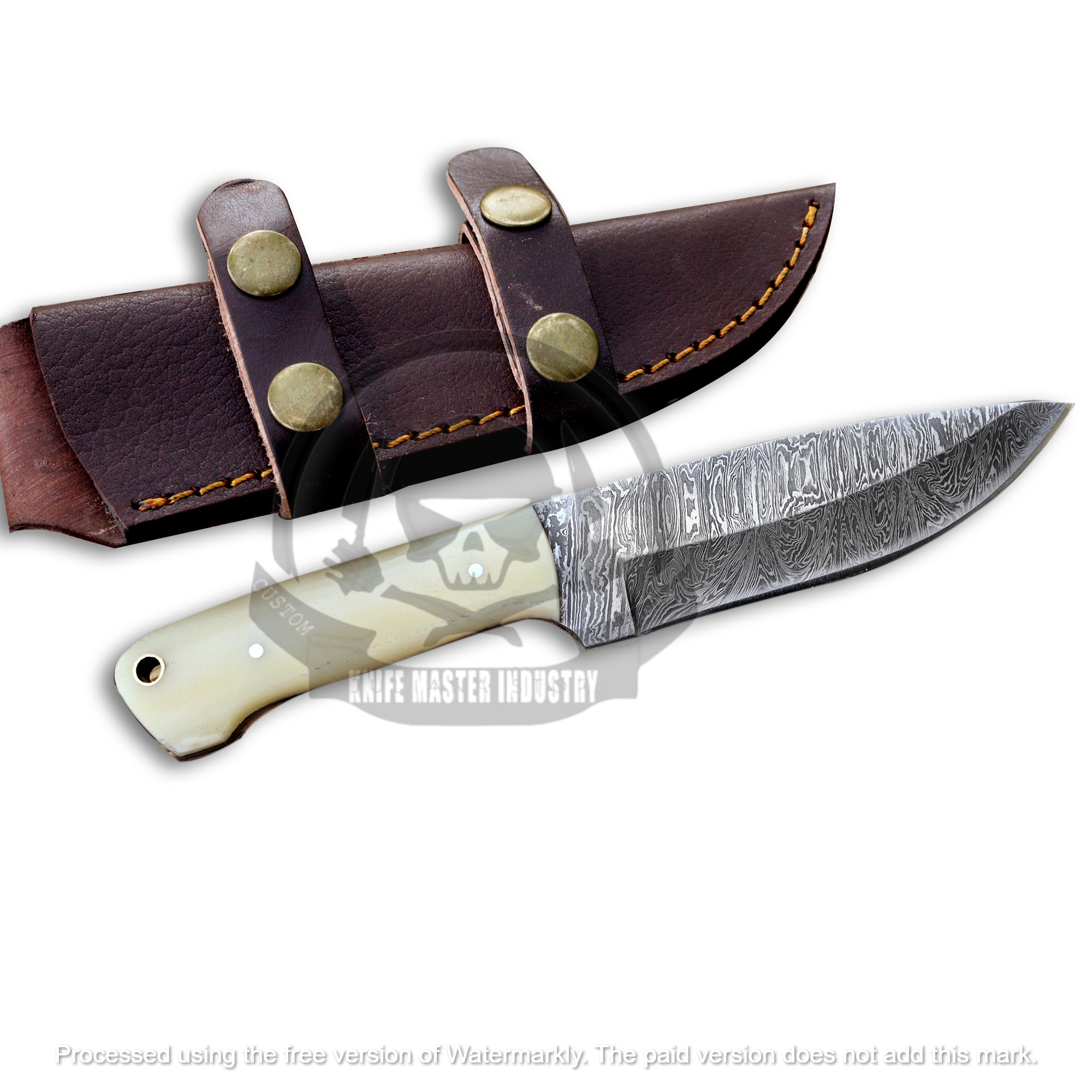 FANCY HANDMADE HANDFORGED DAMASCUS STEEL FIXED BLADE SKINNER | Inspire ...