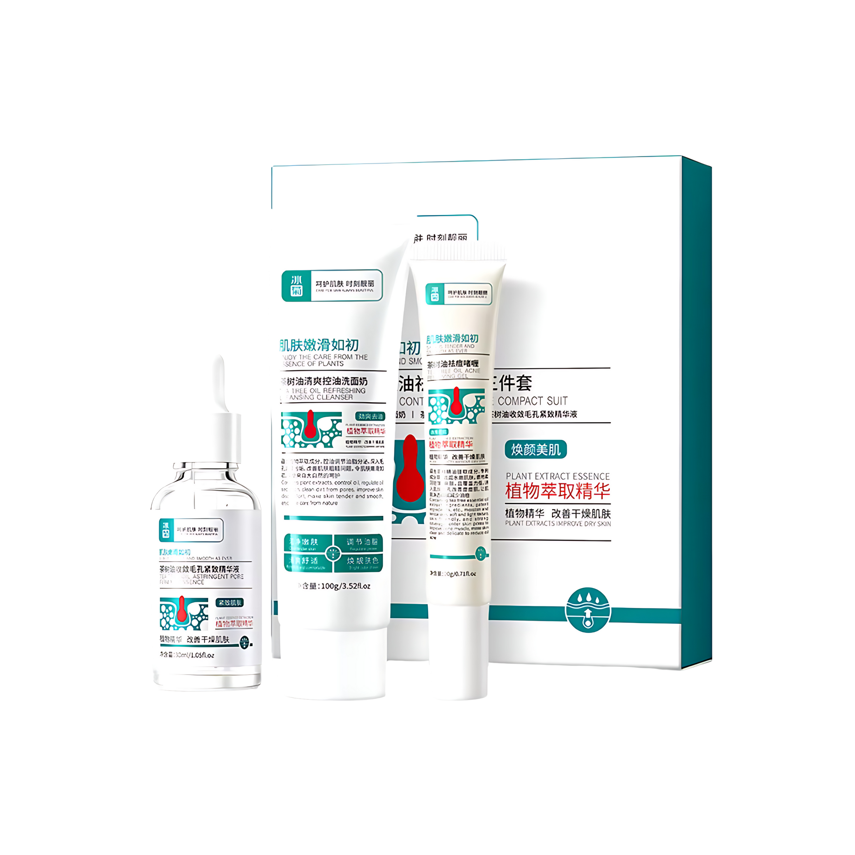 3pcs/Salicylic Acid Oil Control Set Facial Oil Control Facia | Inspire ...