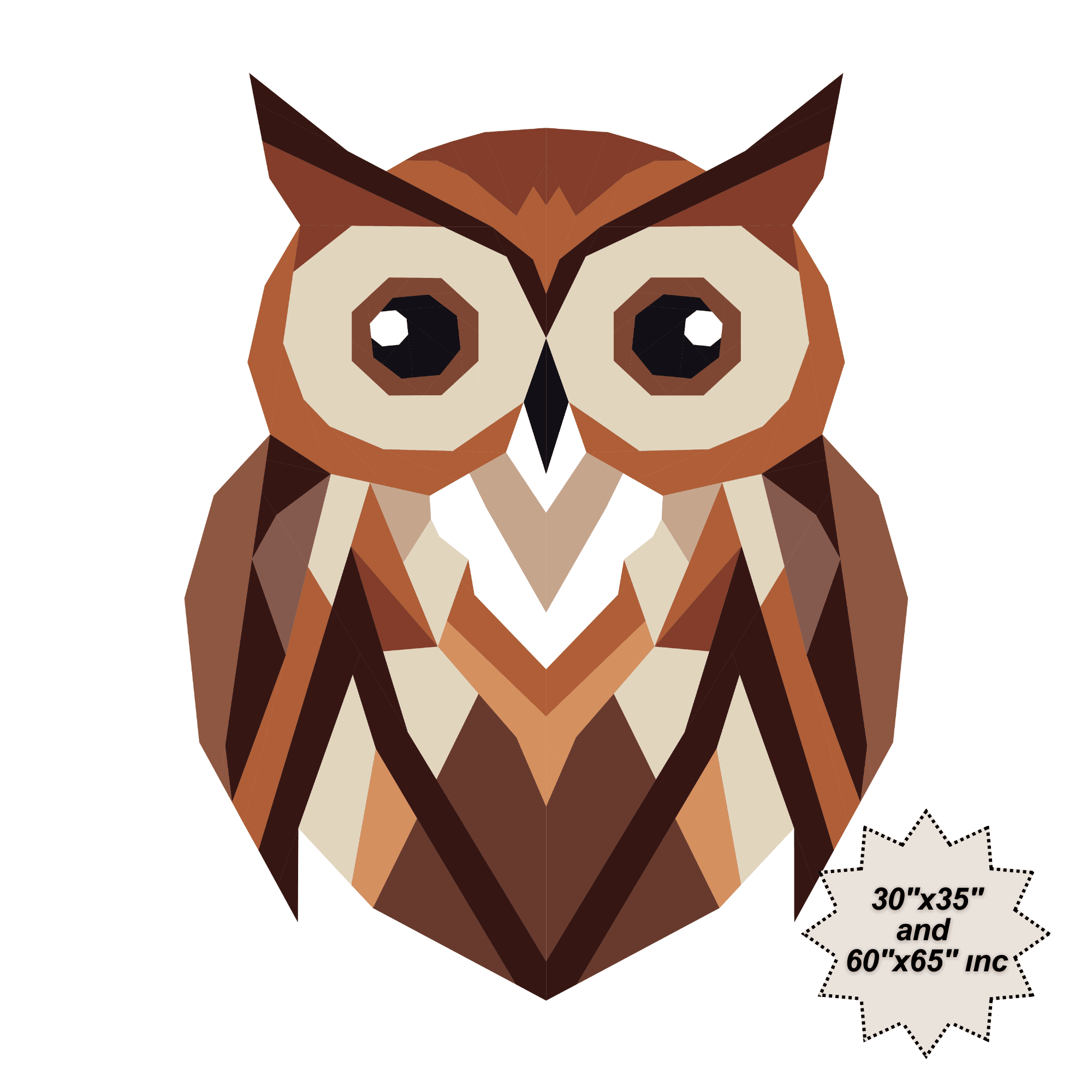 Owl Foundation Paper Piecing Pattern,Quilt pattern owl desig | Inspire ...