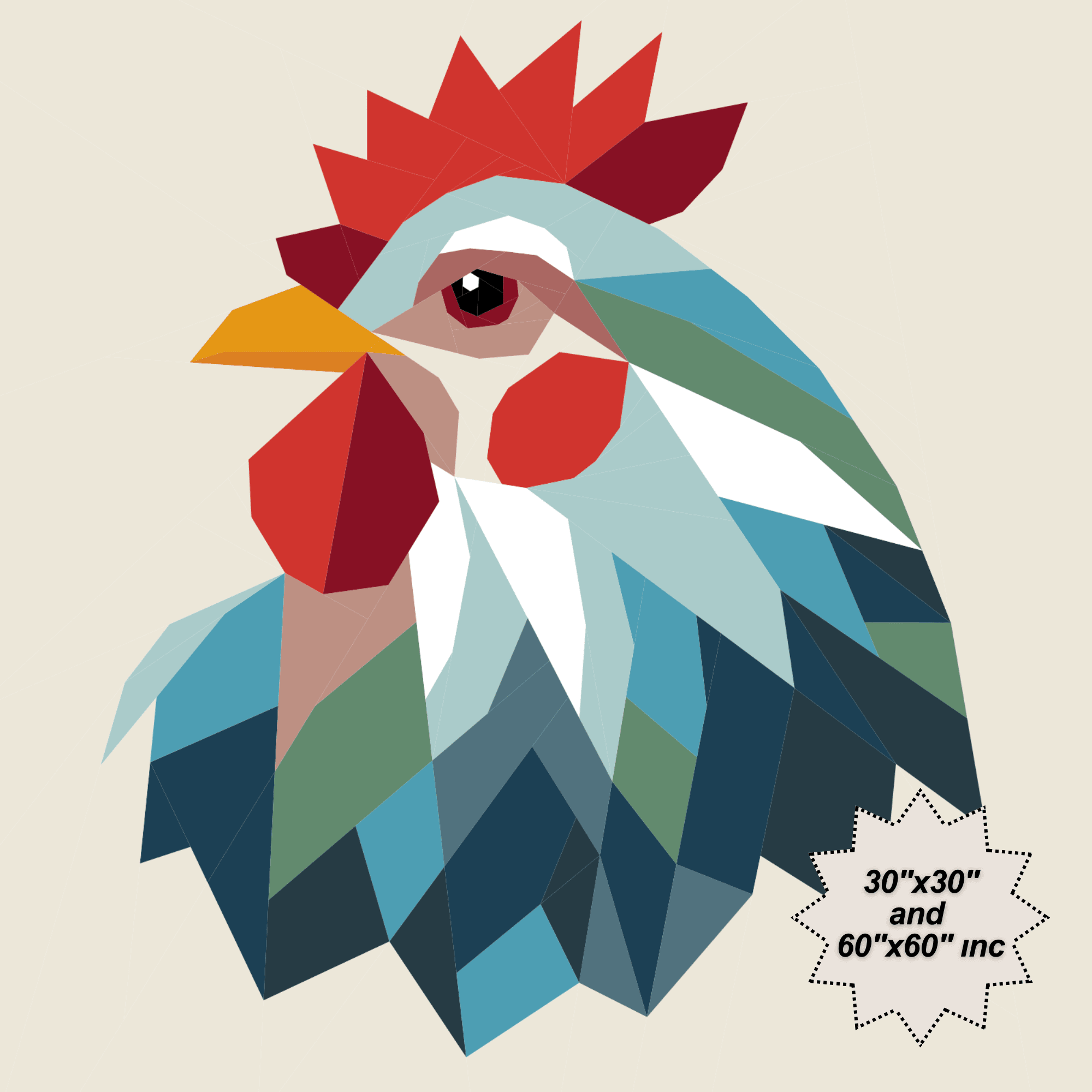 Chicken Foundation Paper Piecing Pattern,Quilt pattern,Chick | Inspire ...