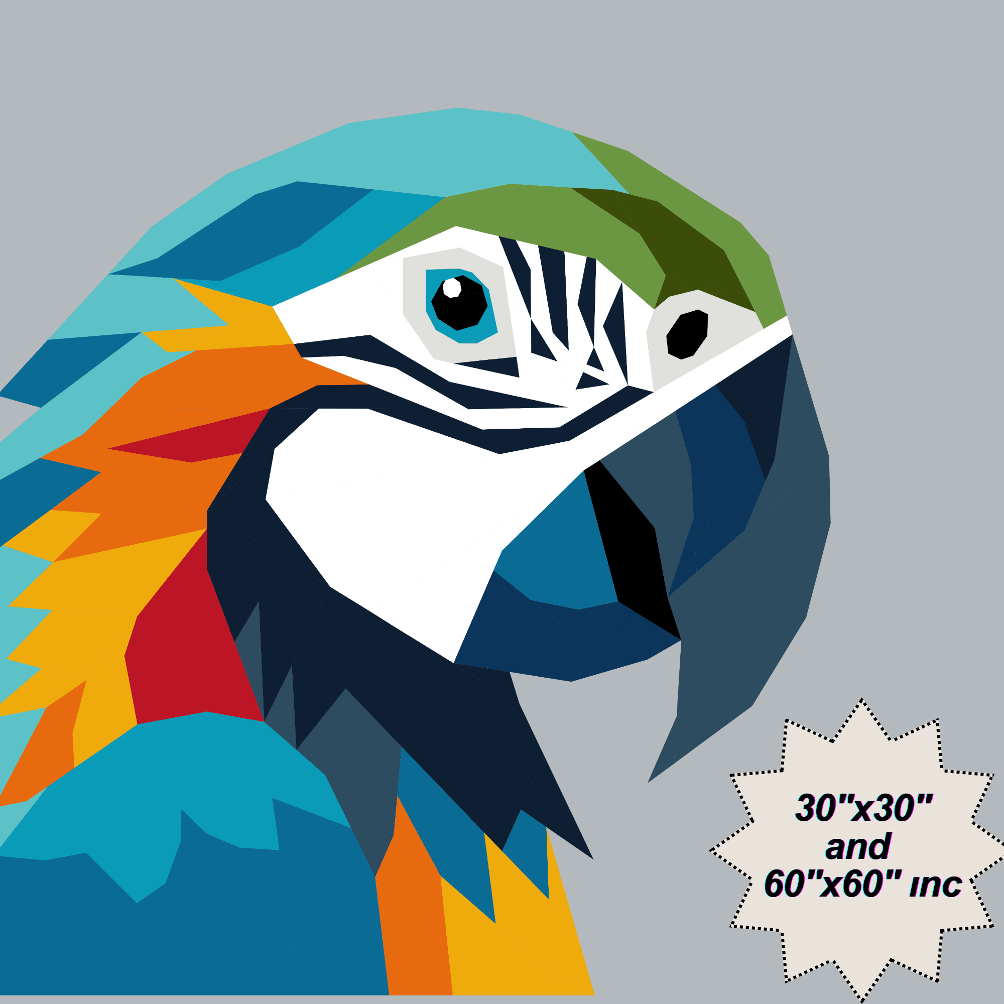 Parrot Foundation Paper Piecing Pattern,Quilt pattern,Parrot | Inspire ...