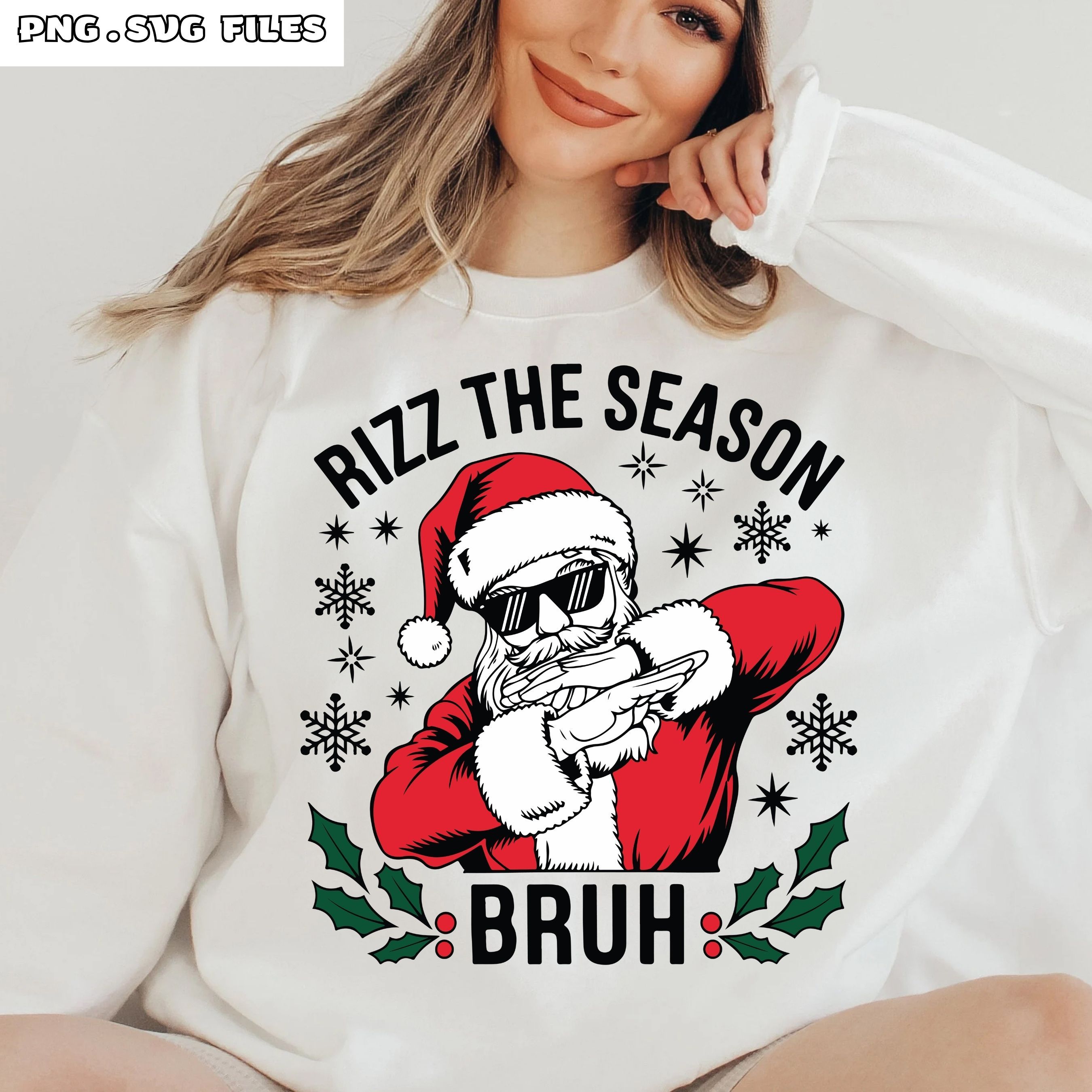 Merry Rizzmas PNG, Rizz the Season SVG, and Rizzler Santa | Inspire Uplift