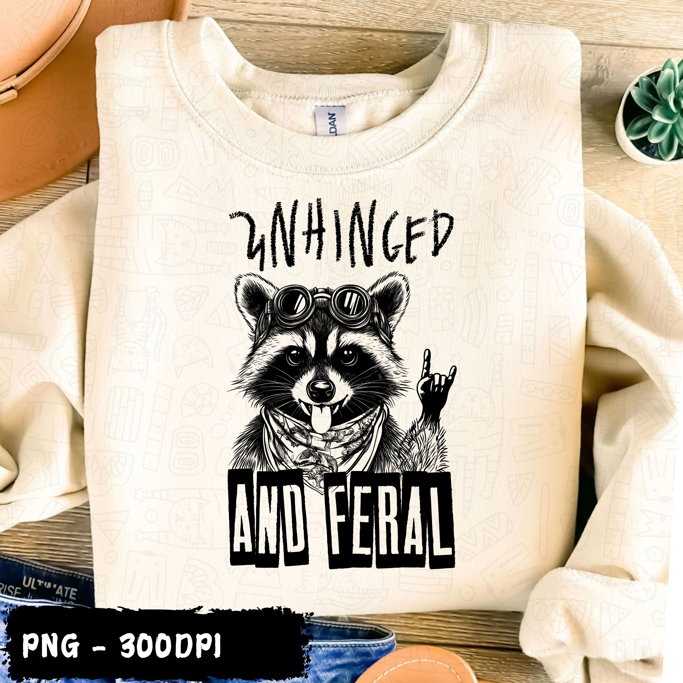 Unhinged And Feral Png, Funny Raccoon Png | Inspire Uplift