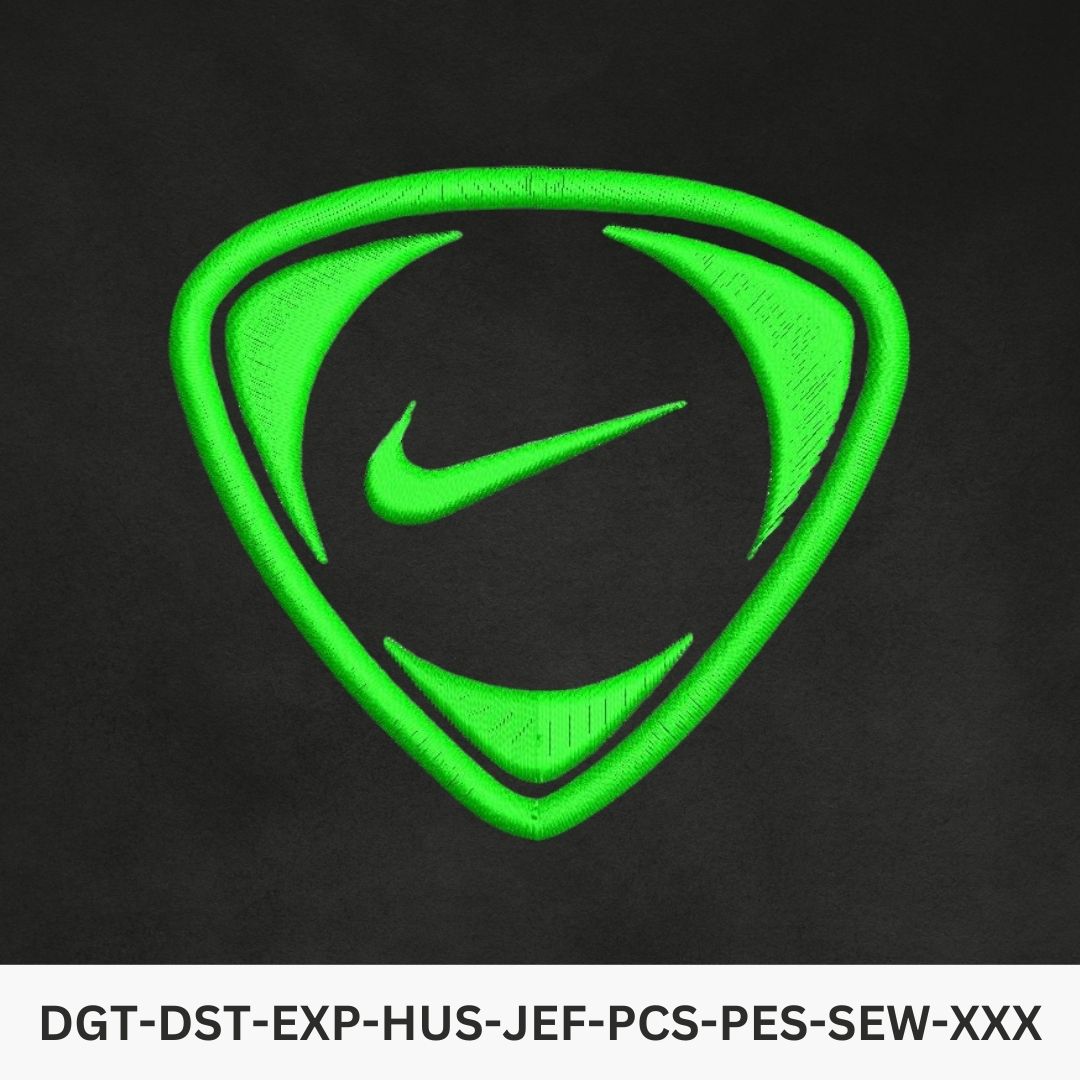 Green Nike Logo Tag Embroidery Design, Embroidery files Pack | Inspire ...
