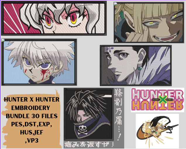 Embroidery Bundle Hunter X Hunter 30 files | Inspire Uplift