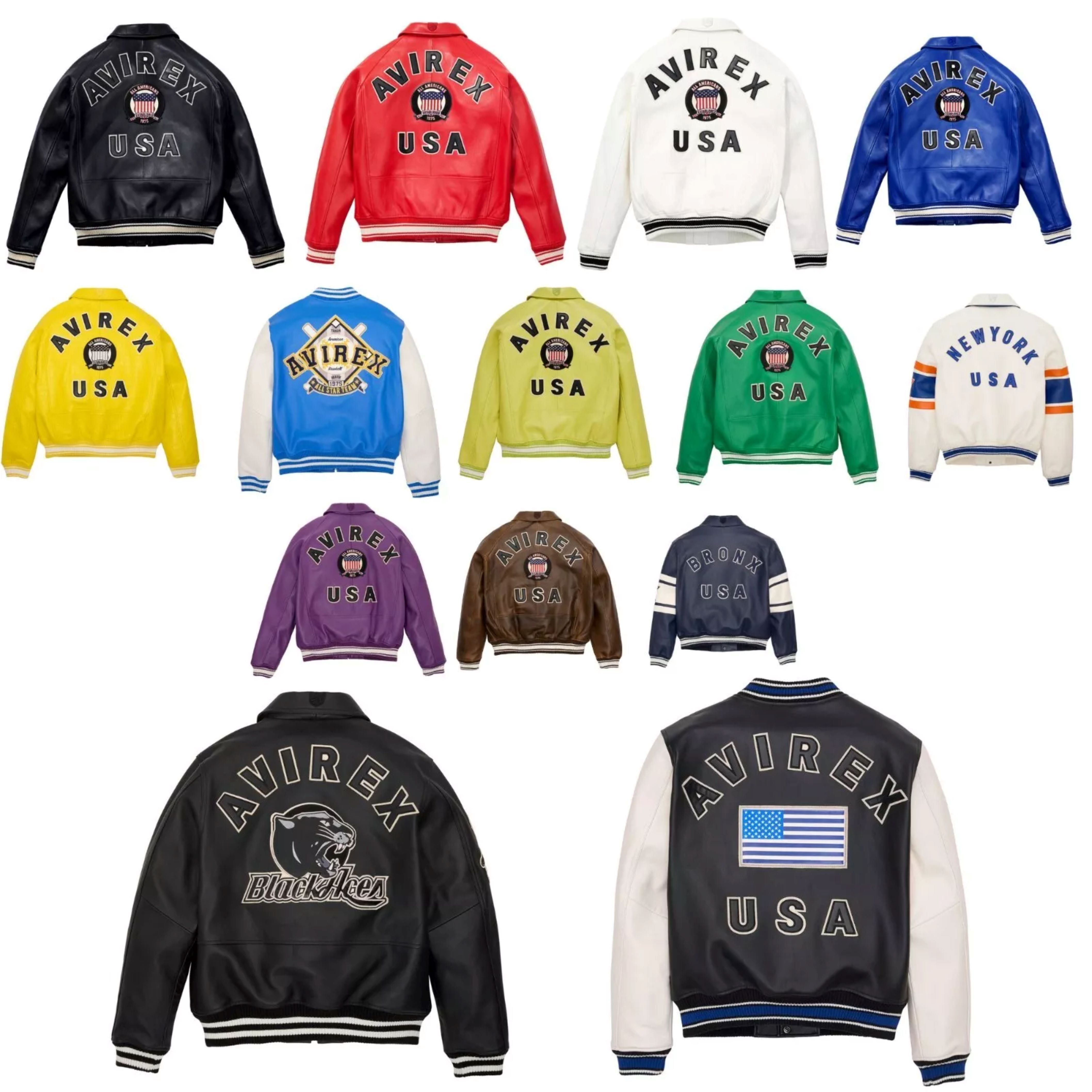 New Men Avirex Real Leather Bomber Classic American Flight L | Inspire ...