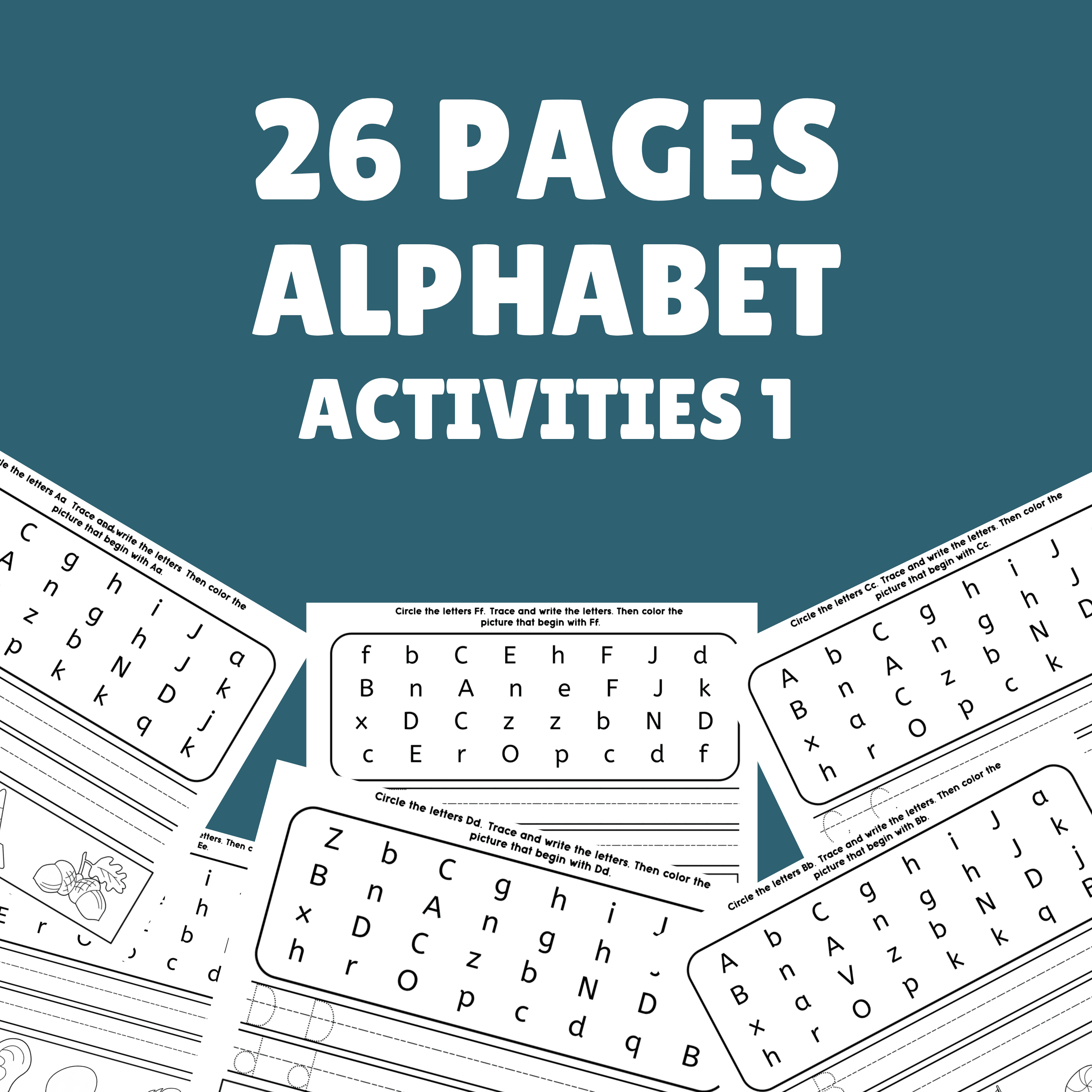 26 Pages Alphabet Activities 1 | Inspire Uplift