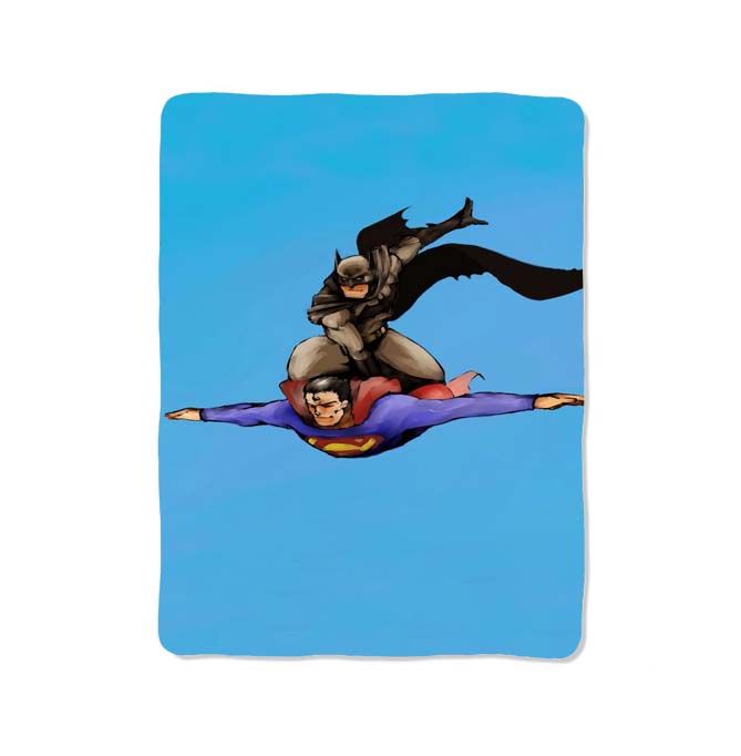 Batman Riding Superman Blanket | Inspire Uplift