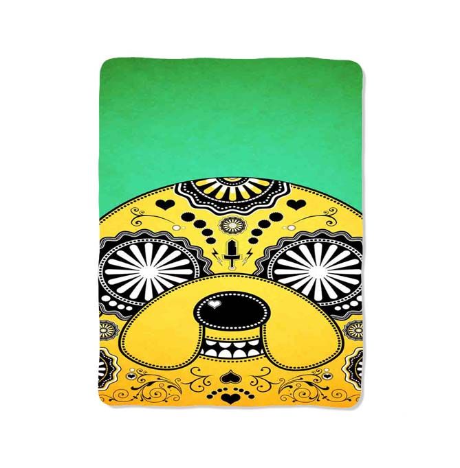 Adventure Time Sugar Skull Design On Blanket | Inspire Uplift