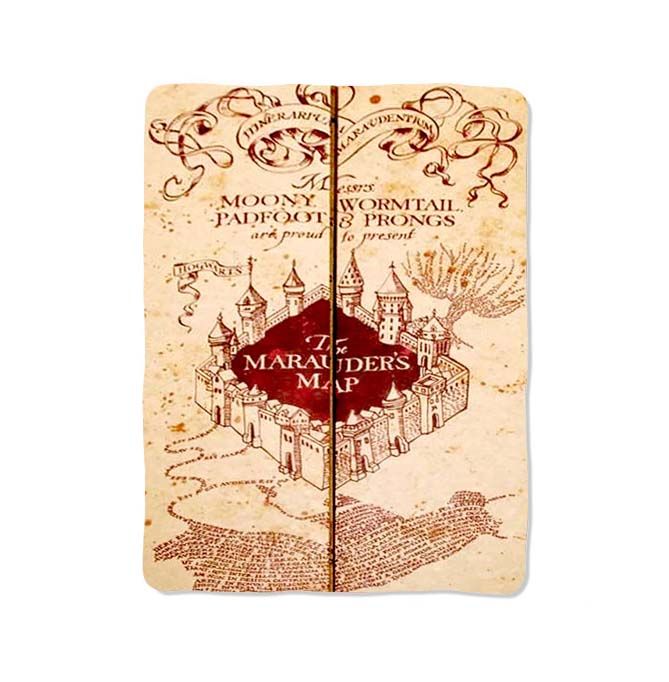 Harry Potter Inspired Marauders Map Design On Blanket | Inspire Uplift