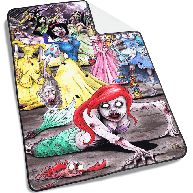 Disney Zombie Princess Print On Blankets | Inspire Uplift