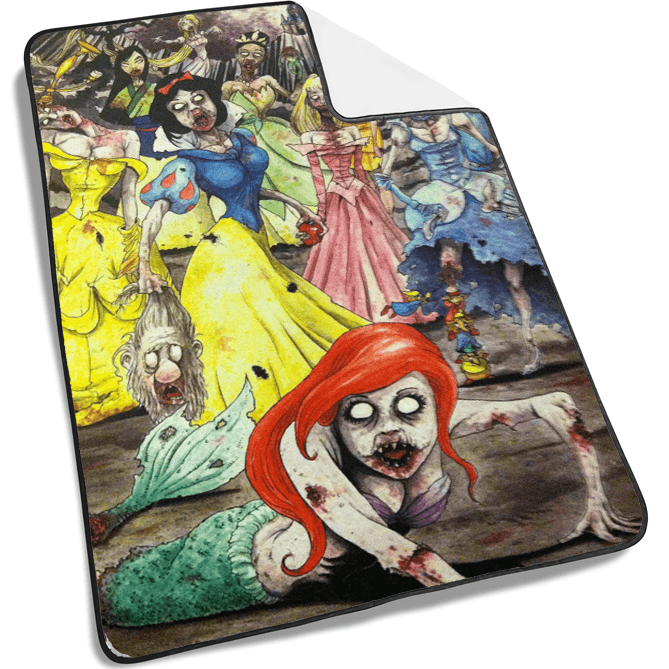 Disney Princess Zombie Printing On Blankets | Inspire Uplift
