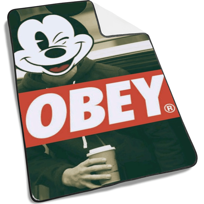 Obey Mickey Mouse is Favorite Blankets | Inspire Uplift