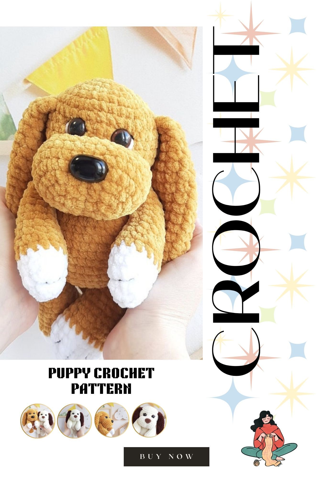 Crochet pattern dog – amigurumi puppy tutorial in English | Inspire Uplift