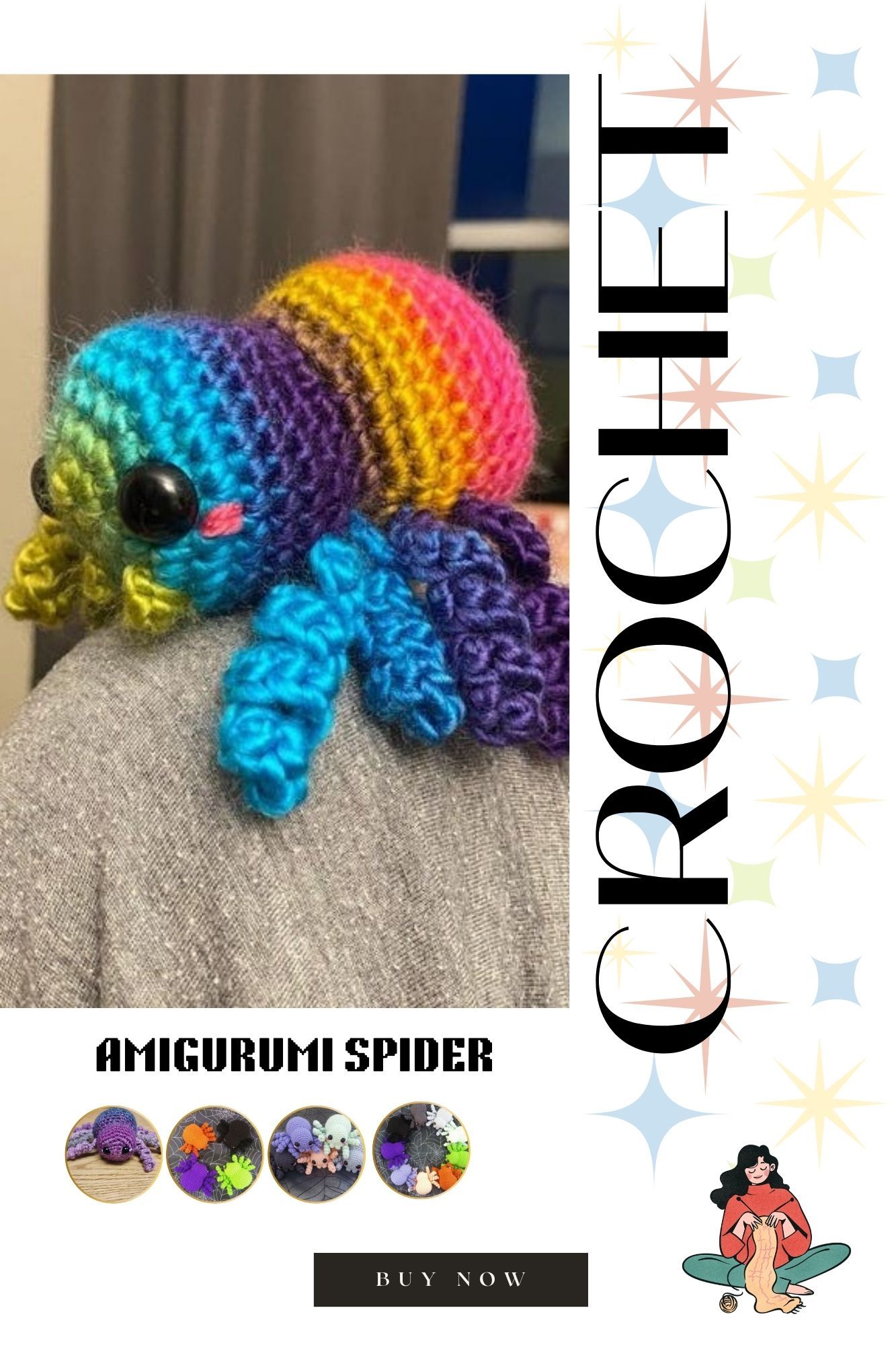 No-Sew Amigurumi Spider Crochet Pattern | Inspire Uplift