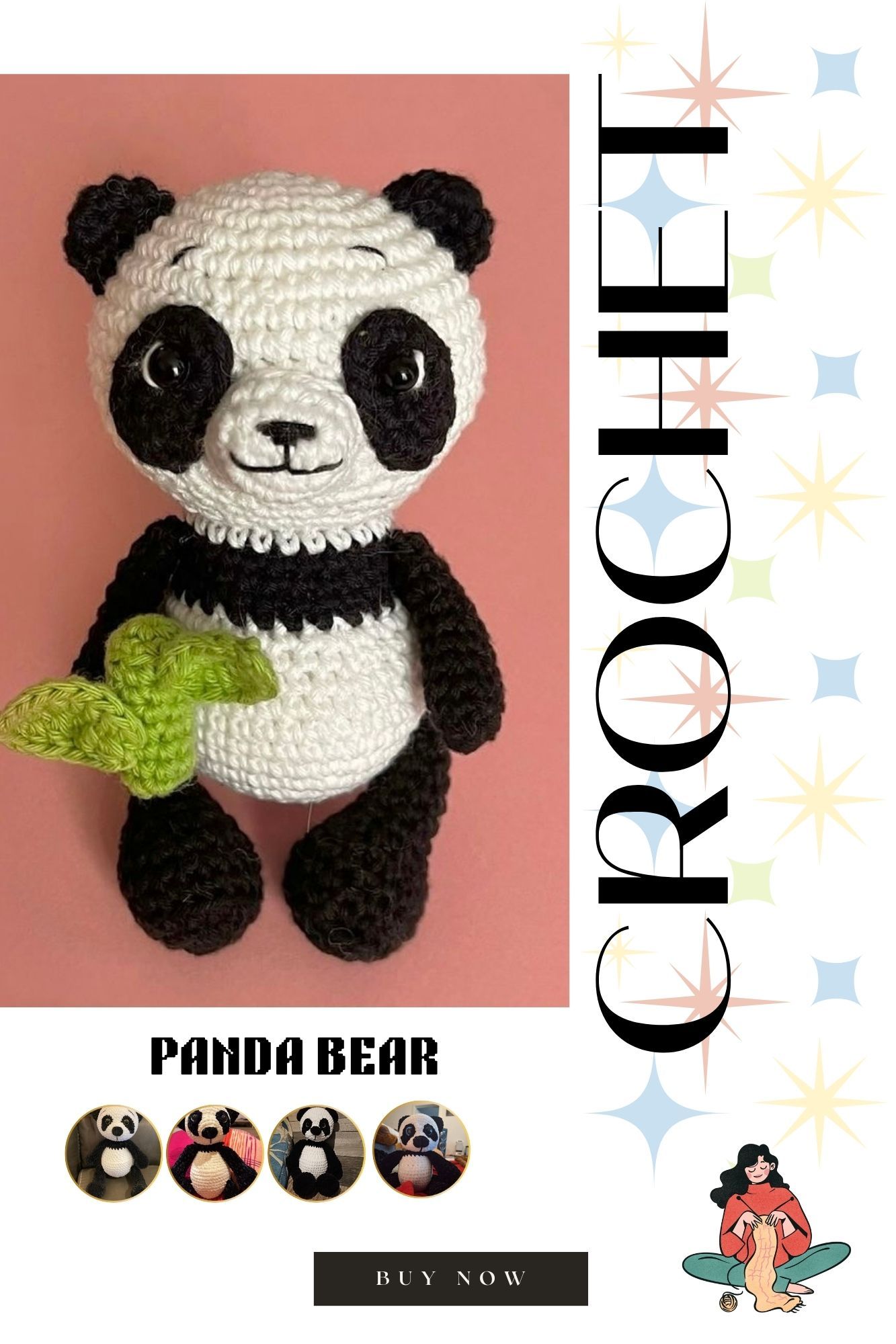 Panda Bear Amigurumi Crochet Pattern | Inspire Uplift