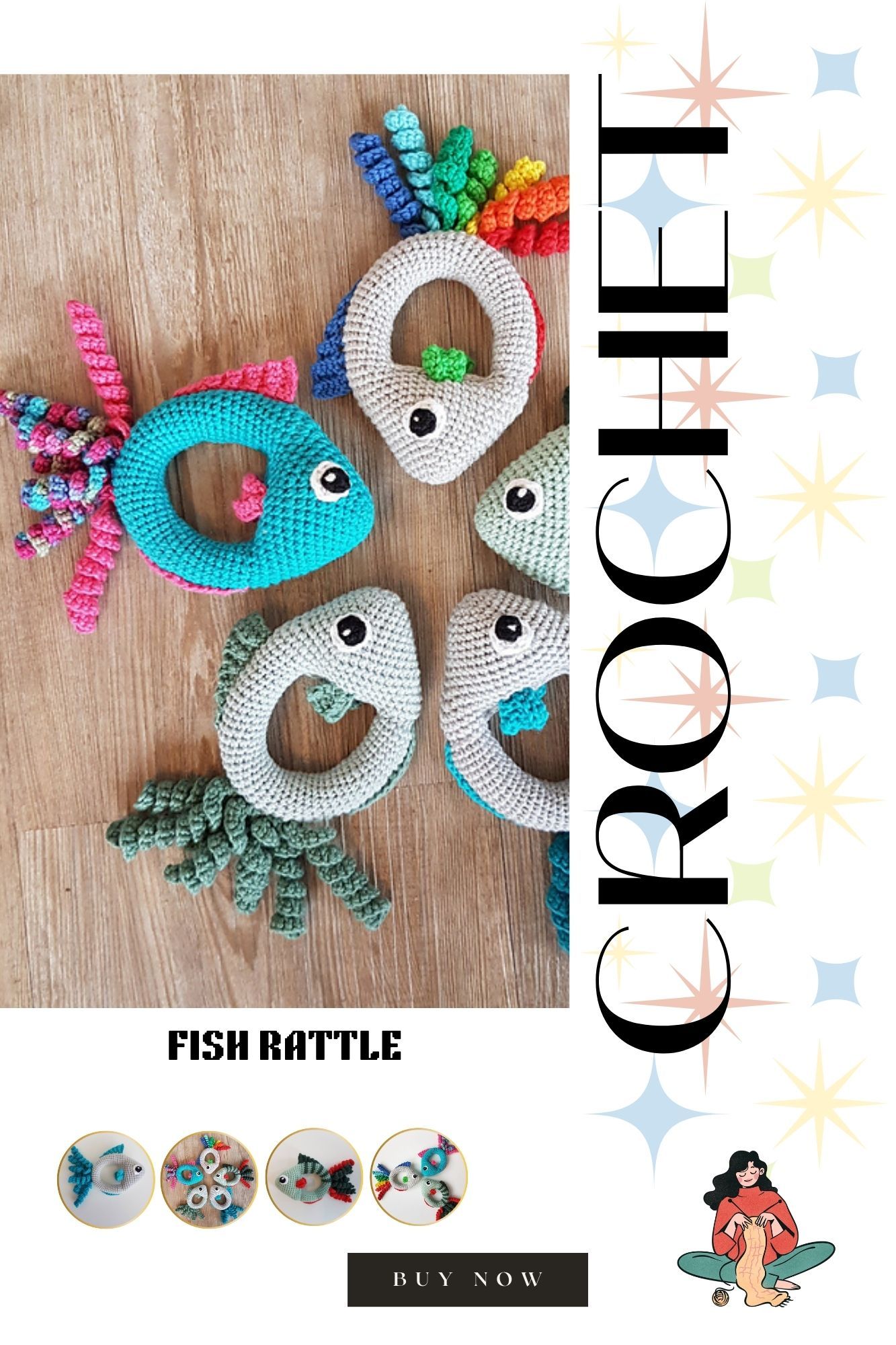 Fish Rattle Crochet Pattern – No-Sew Amigurumi Baby Toy | Inspire Uplift