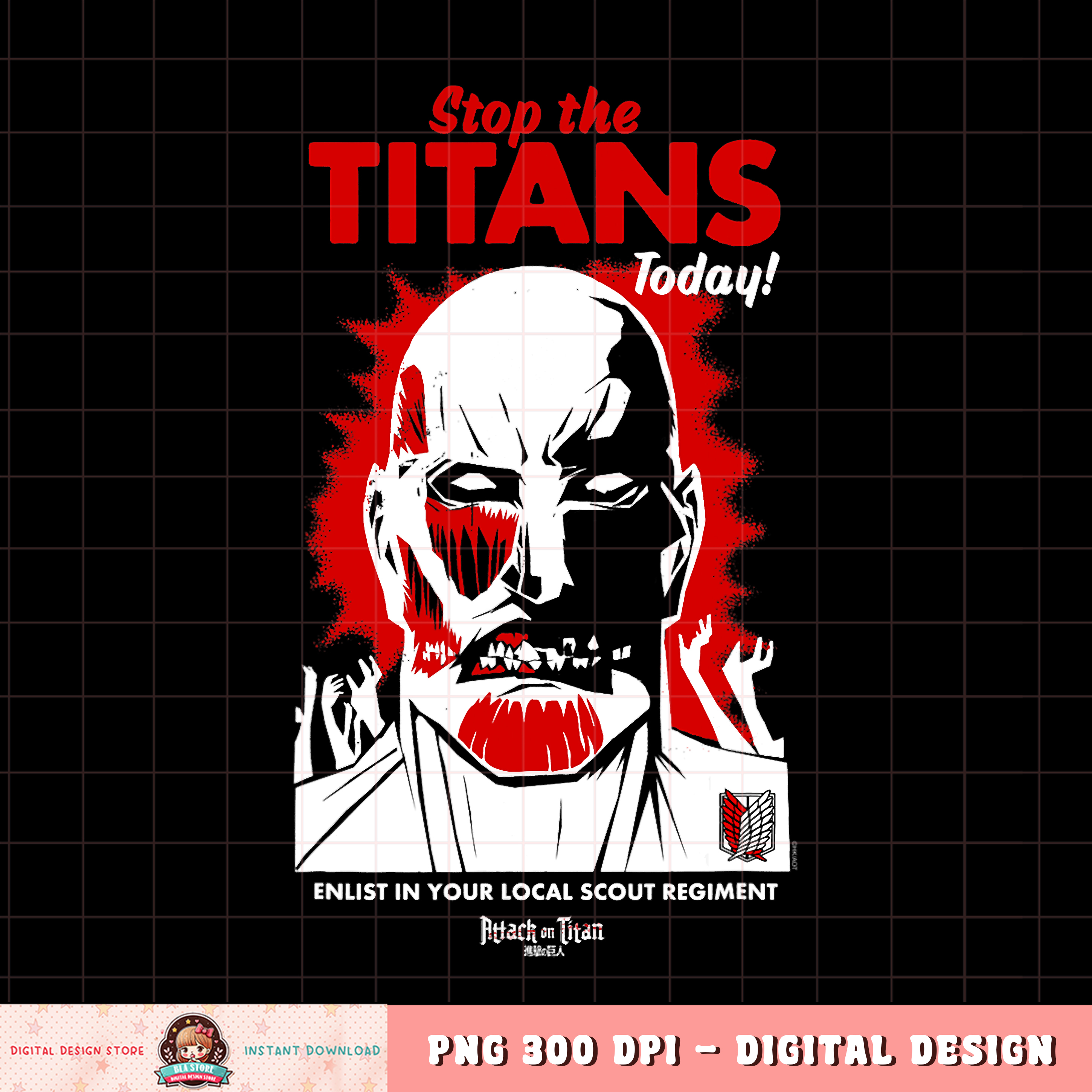 Attack on Titan Colossal Titan Poster PNG Download copy | Inspire Uplift