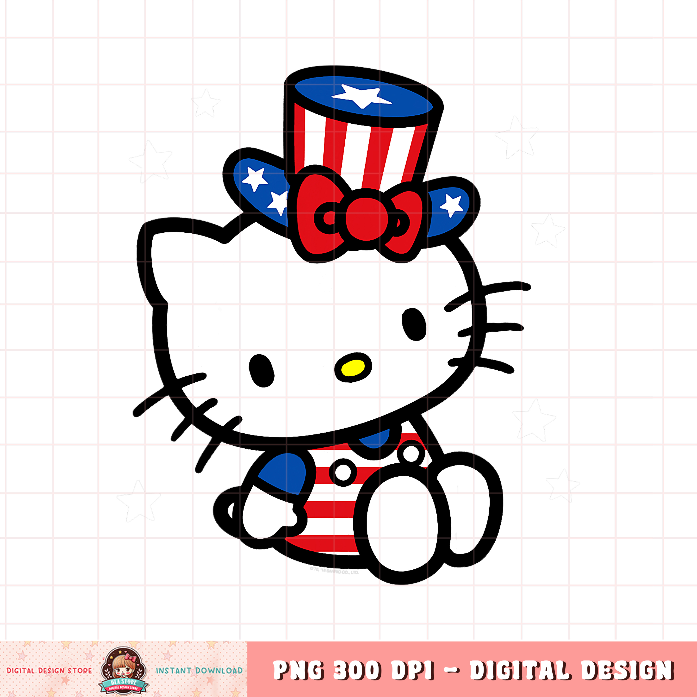 Hello Kitty American 4th of July Tee Shirt copy | Inspire Uplift