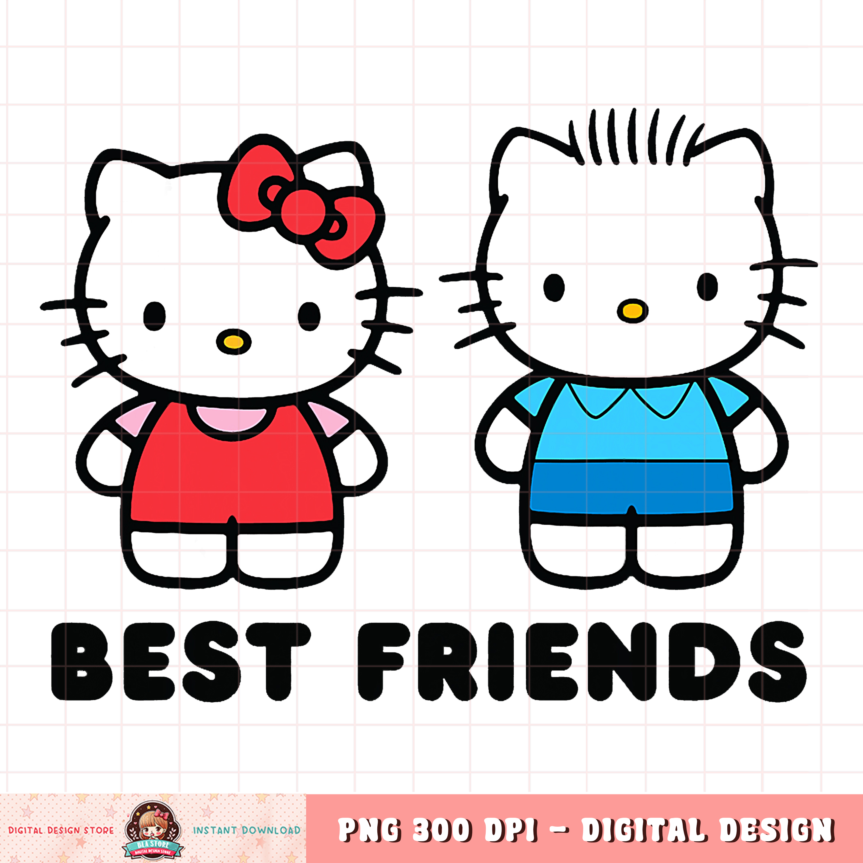 Hello Kitty and Dear Daniel Best Friends PNG Download copy | Inspire Uplift