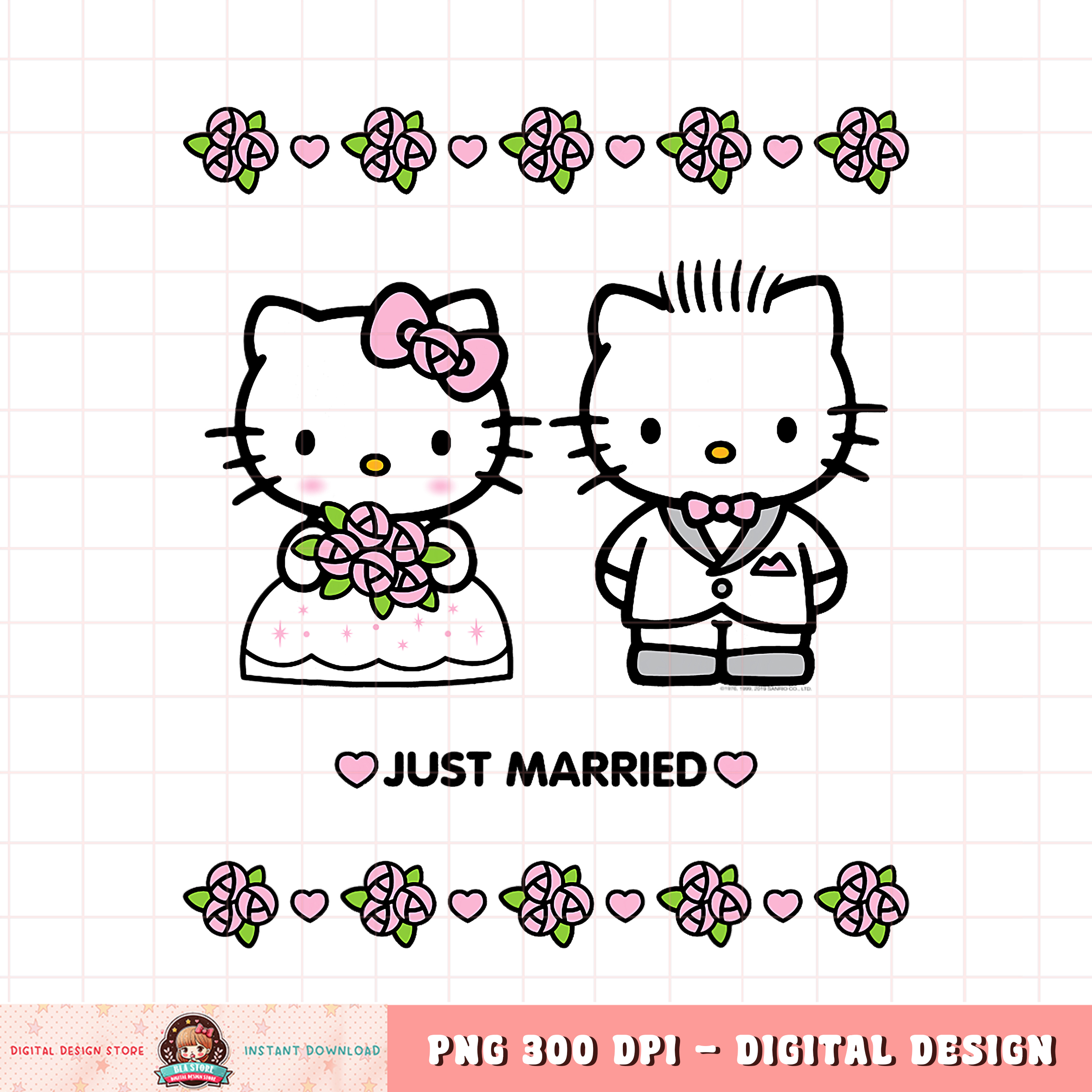 Hello Kitty and Dear Daniel Just Married Tee Shirt copy | Inspire Uplift