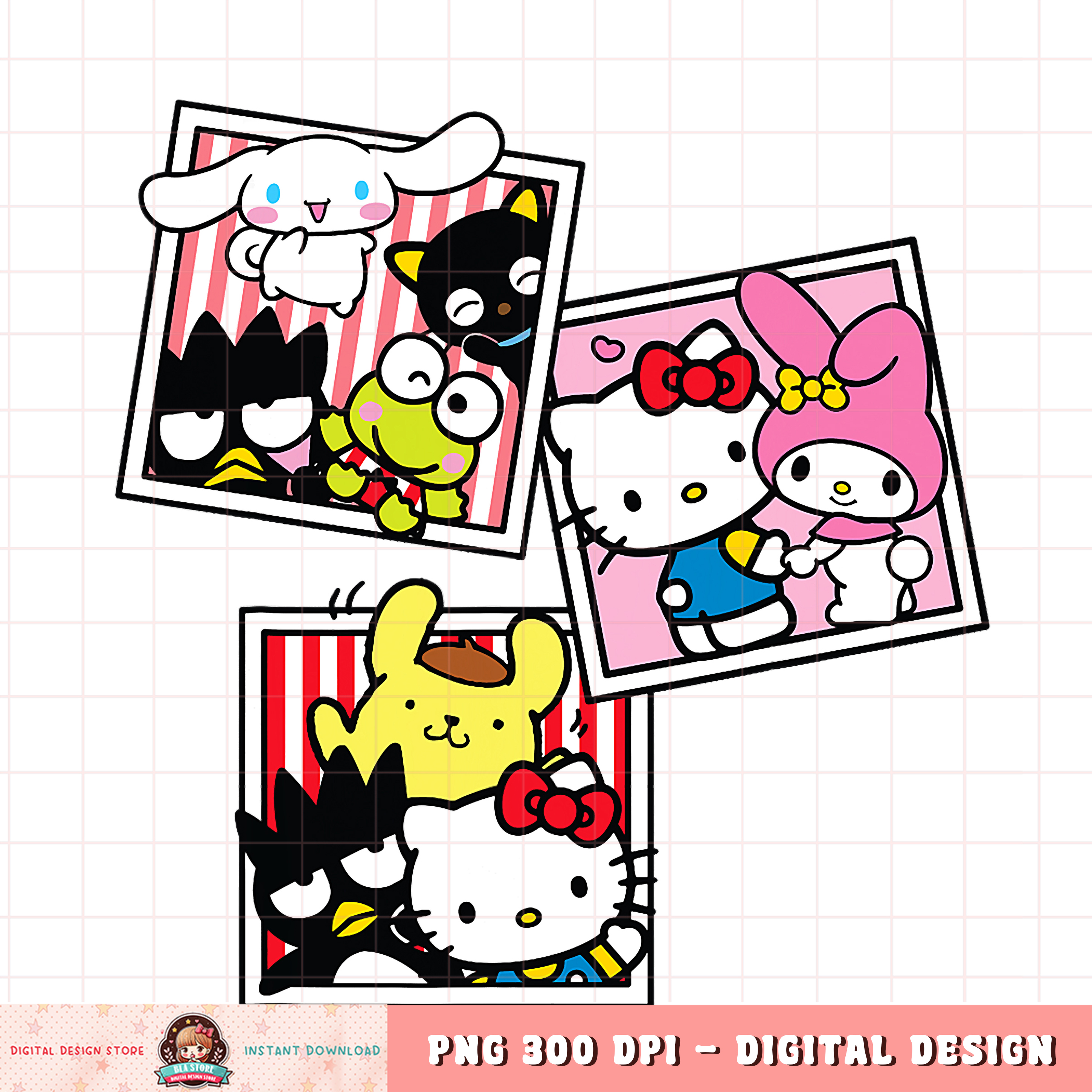 Hello Kitty And Friends Photo Booth Fun PNG Download copy | Inspire Uplift