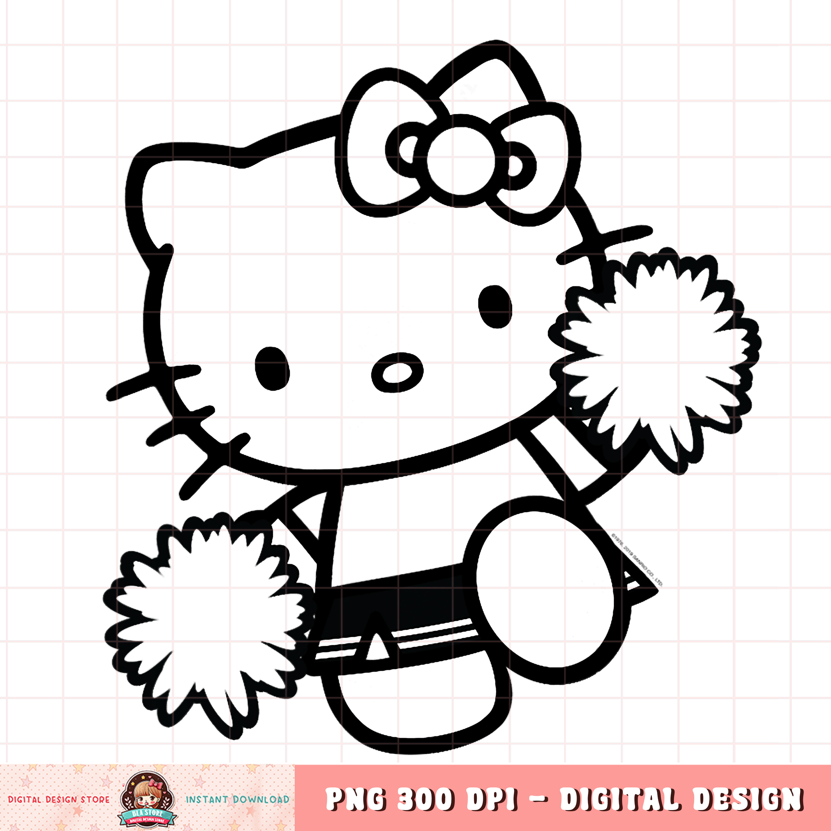 Hello Kitty Cheerleader Squad Team School Color PNG Download | Inspire ...