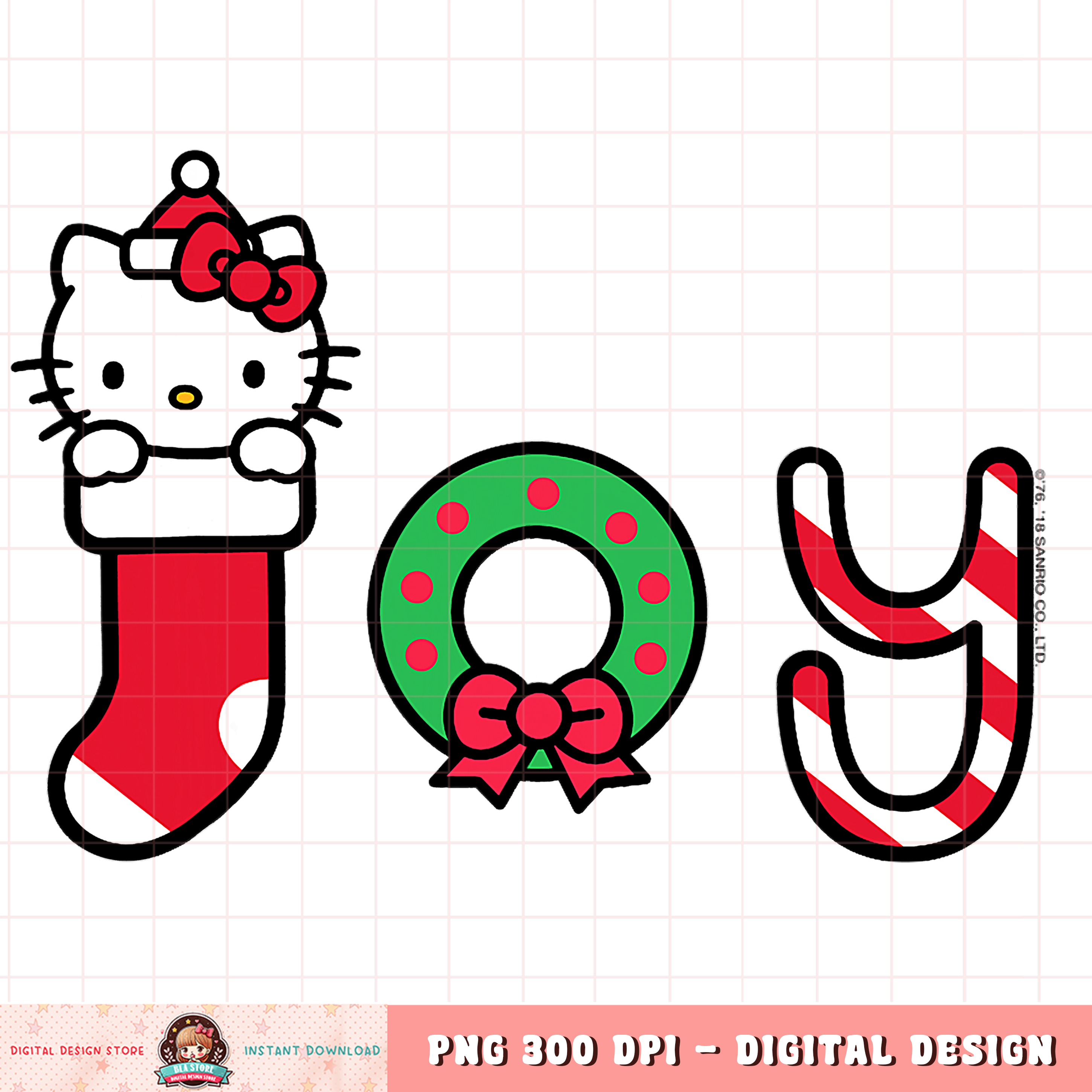 Hello Kitty Christmas Joy Tee Shirt PNG Download copy | Inspire Uplift