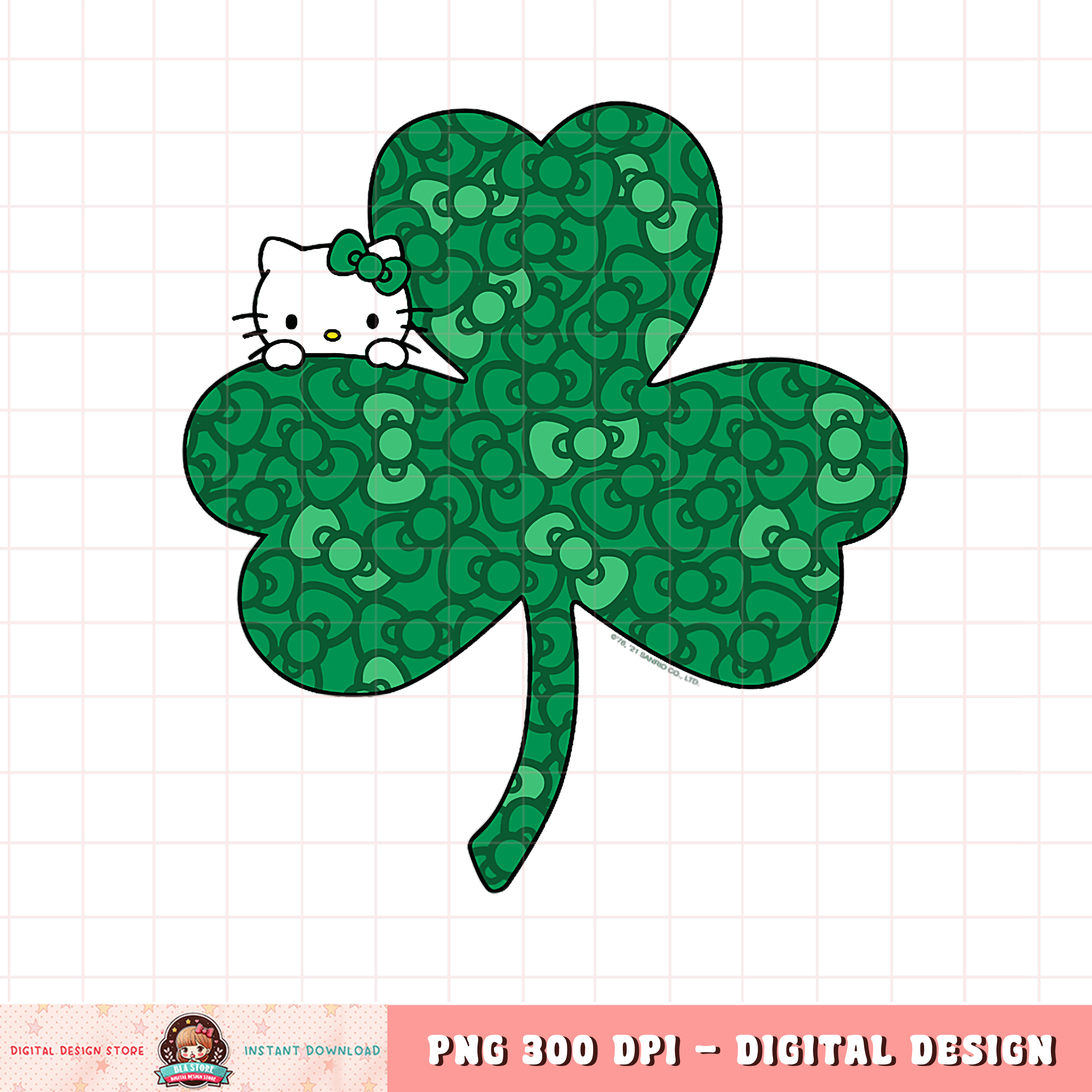 Hello Kitty Clover _ Bows Saint Patrick_s Day PNG Download.p | Inspire ...