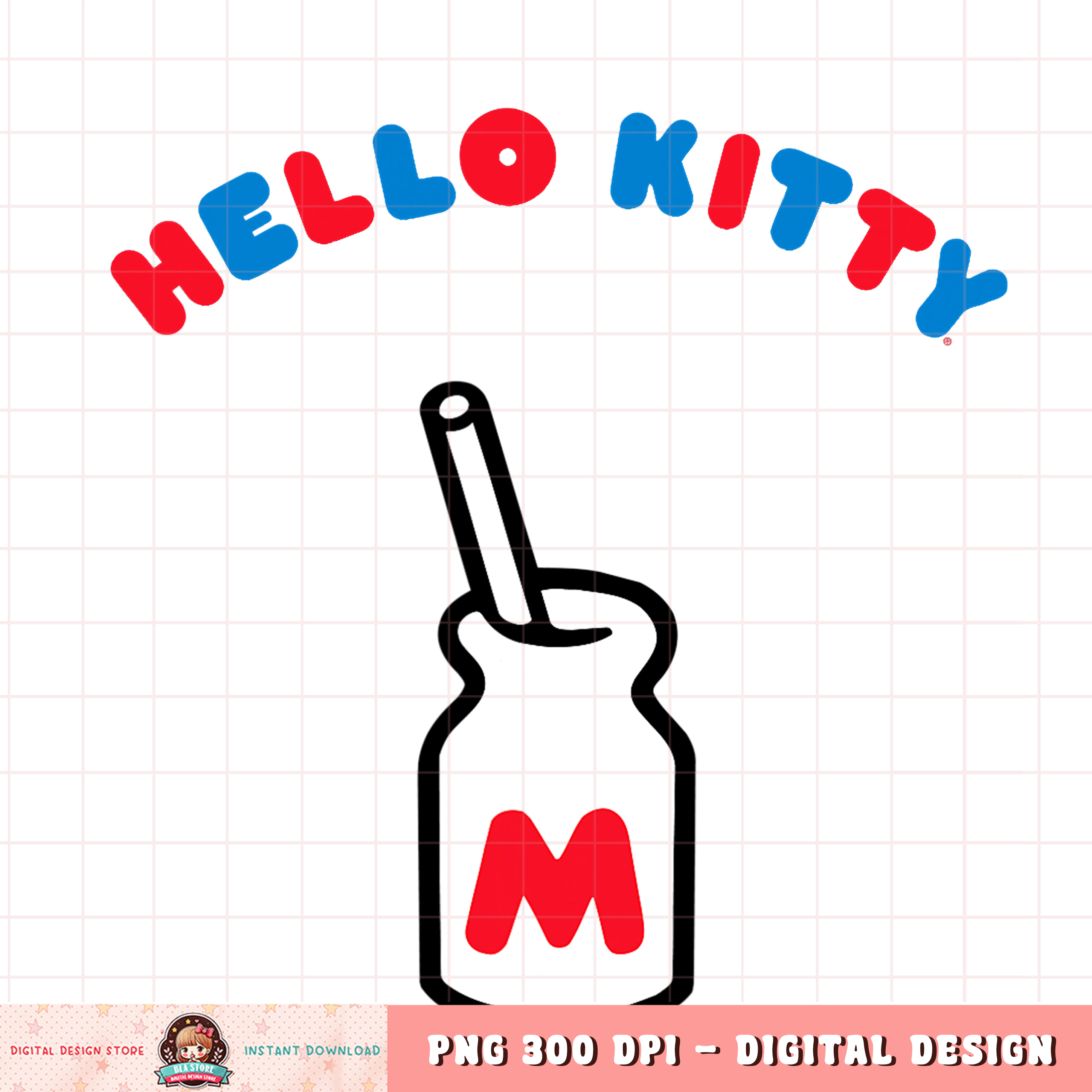 Hello Kitty Retro Milk Bottle Tee Shirt | Inspire Uplift