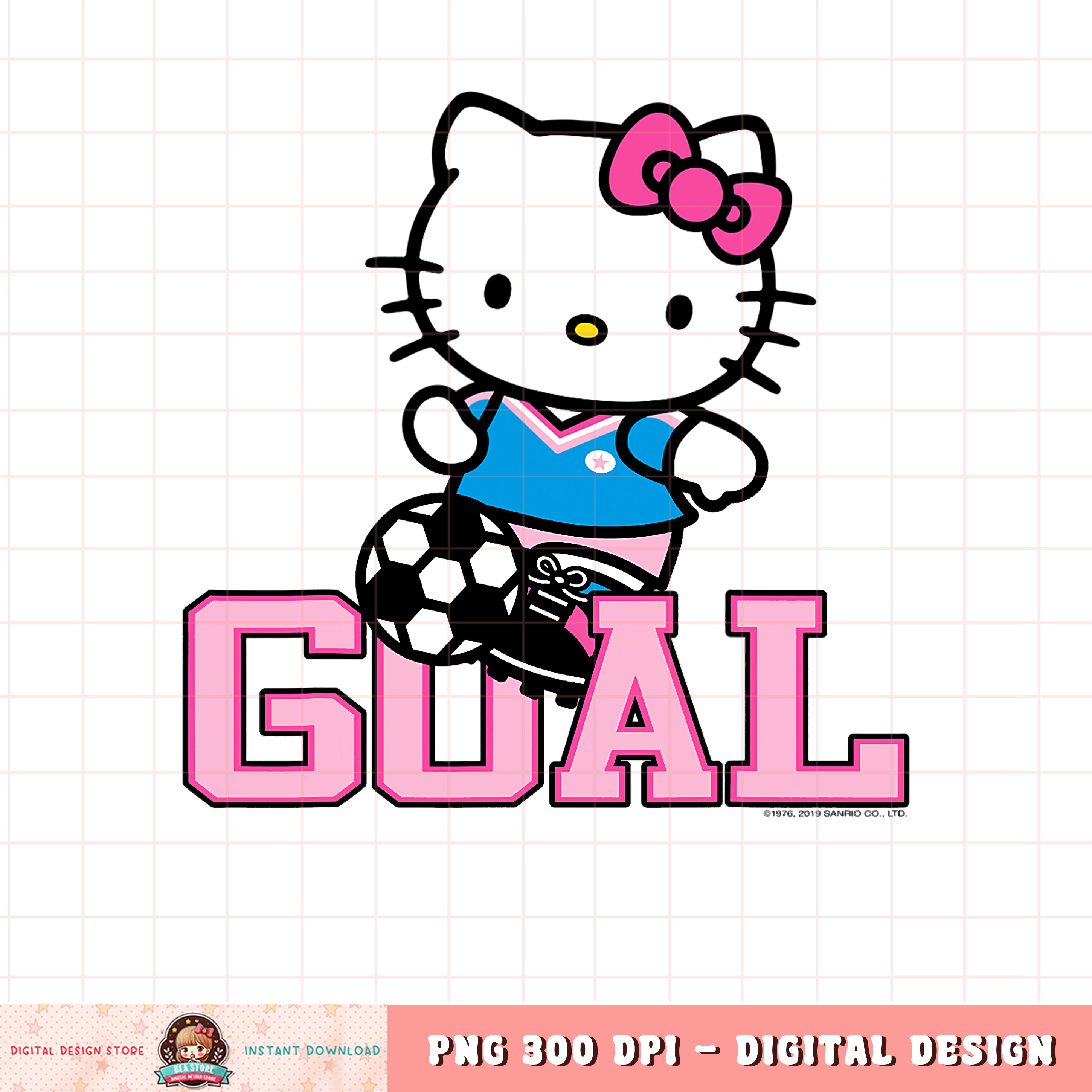 Hello Kitty Soccer GOAL Sports Athlete Tee Shirt | Inspire Uplift