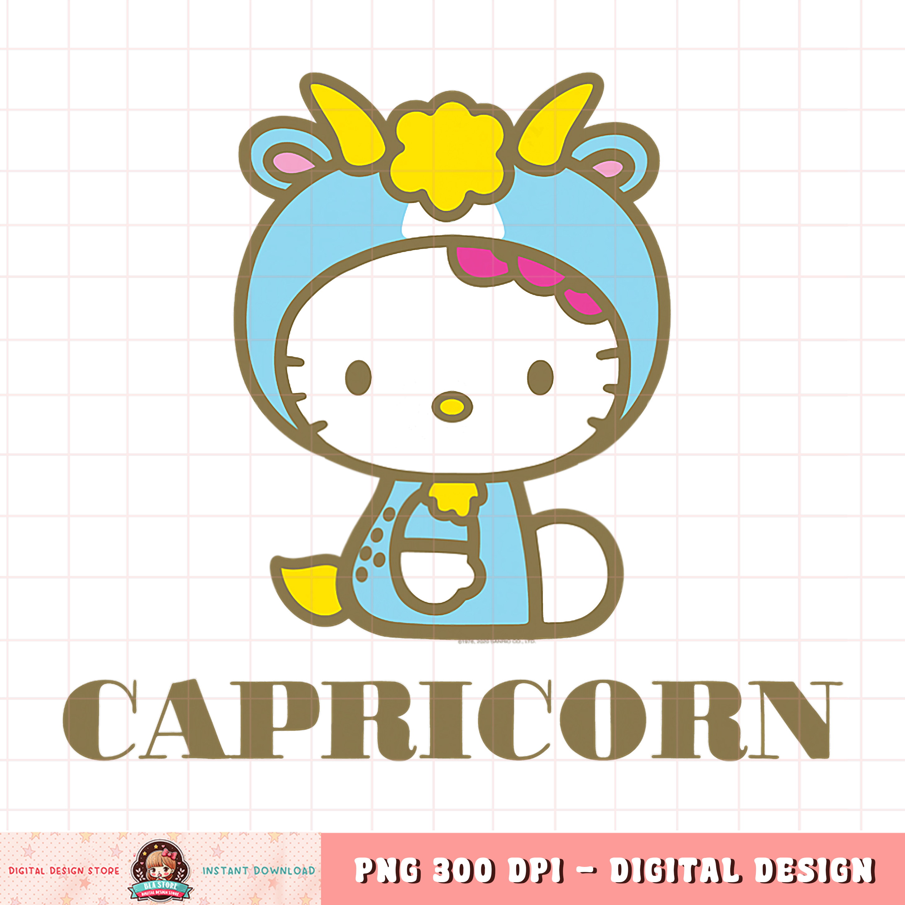 Hello Kitty Zodiac Capricorn png, digital download, instant | Inspire ...