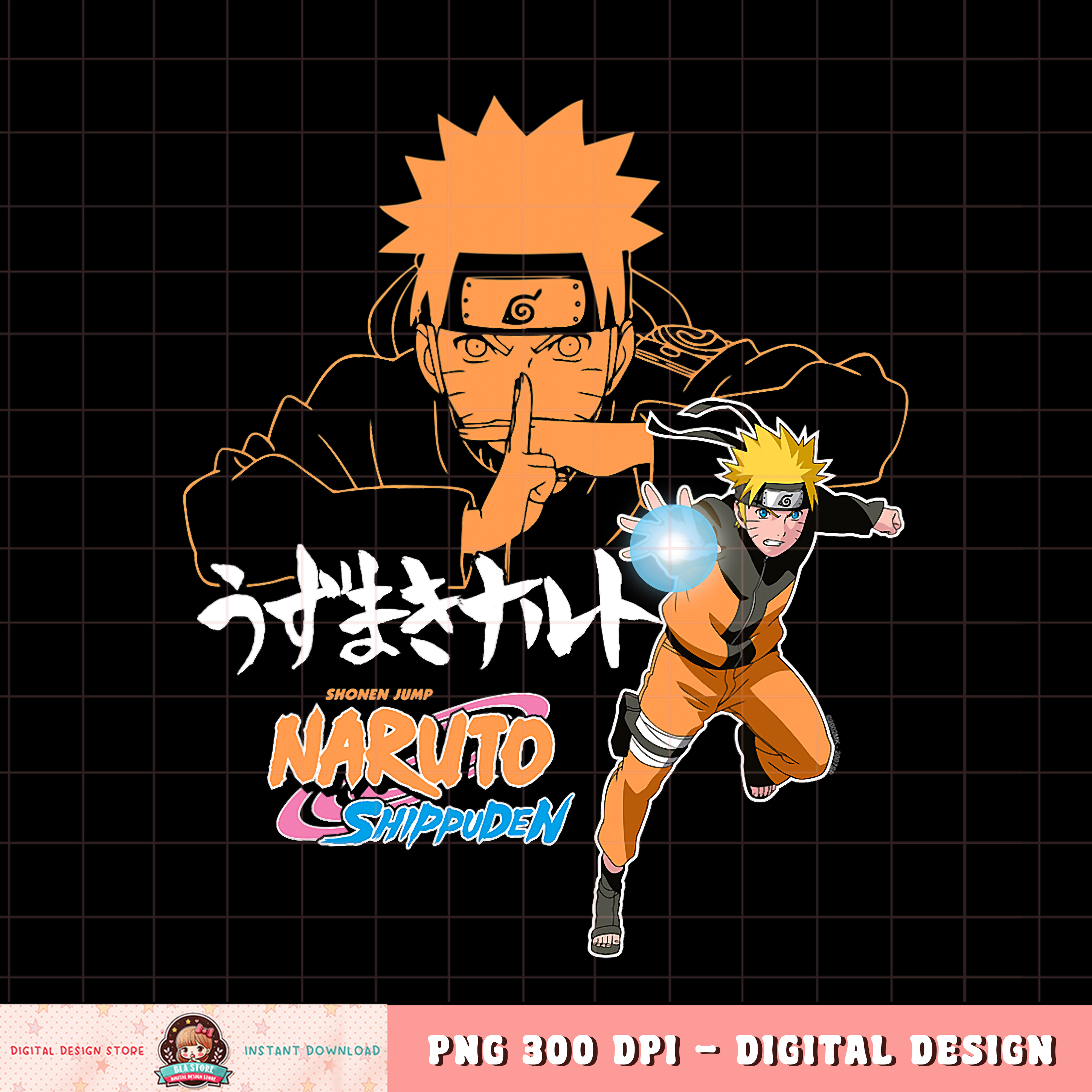 Naruto Shippuden Naruto Jutsu Closeup with Kanji png, digita | Inspire ...