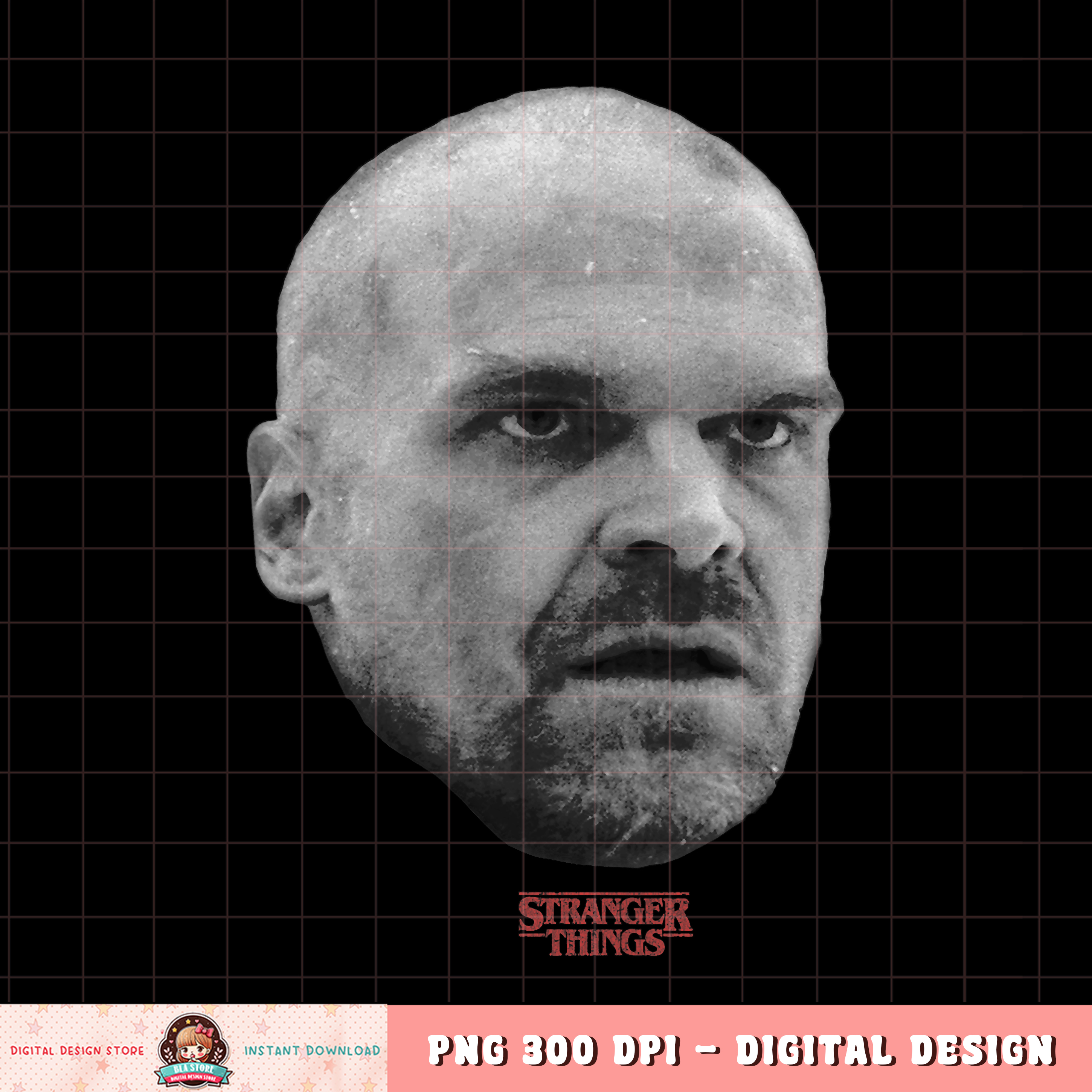 Netflix Stranger Things 4 Hopper Big Face png, digital downl | Inspire ...