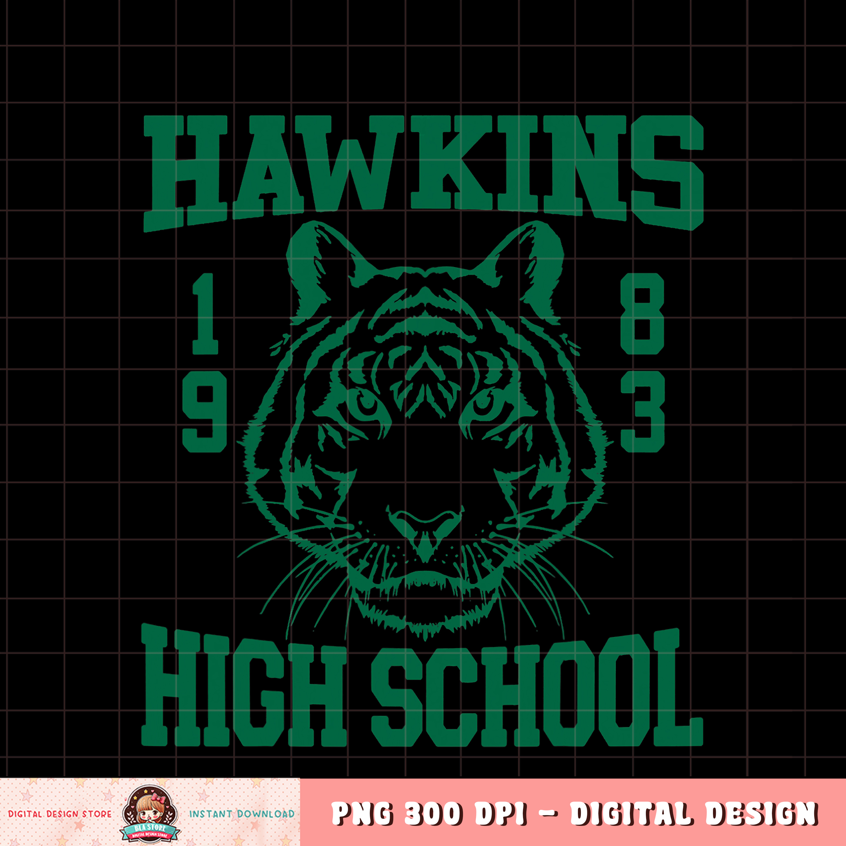 Netflix Stranger Things Hawkins High School 1983 png, digita | Inspire ...