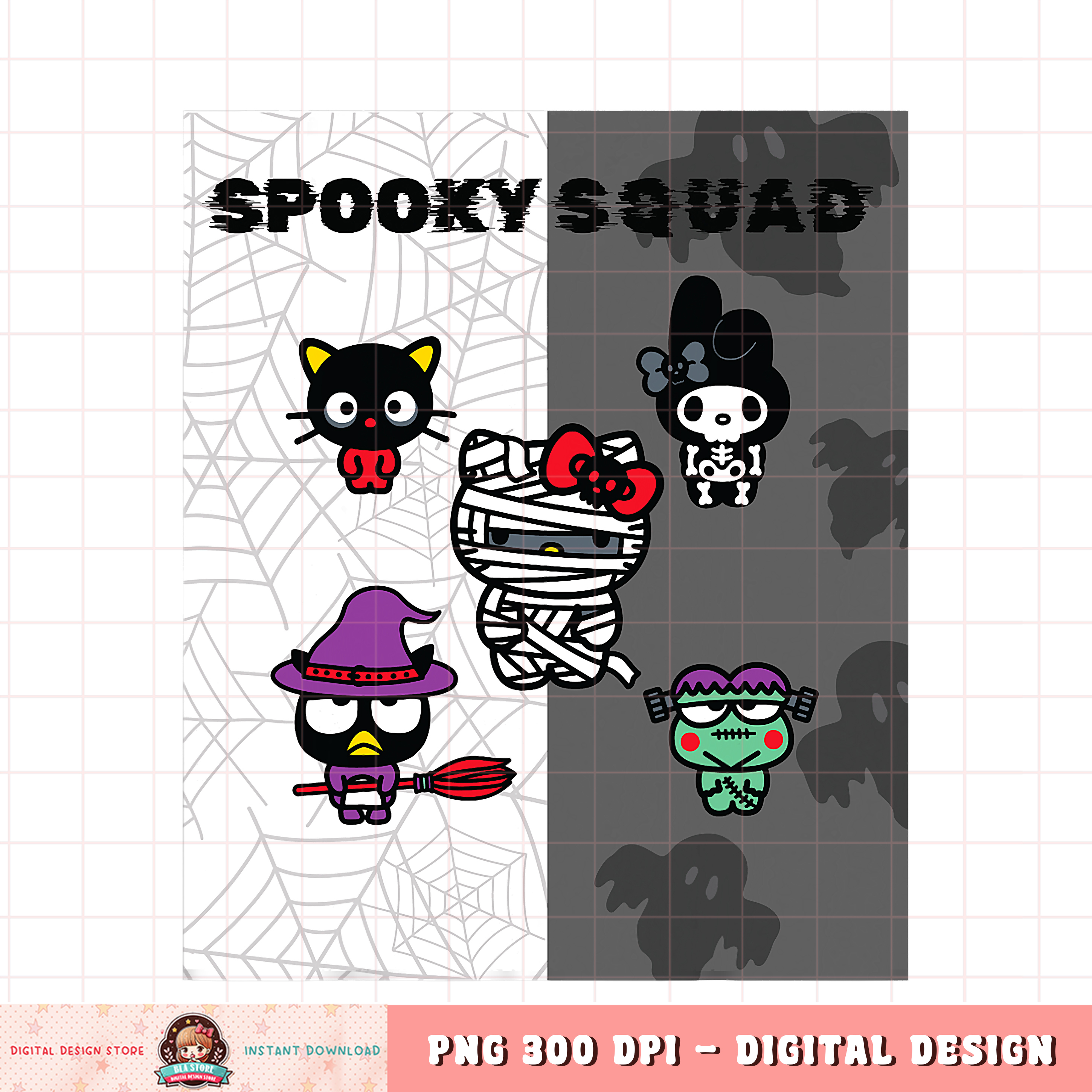 Spooky Squad ft. Sanrio Characters Halloween Hello Kitty png | Inspire ...