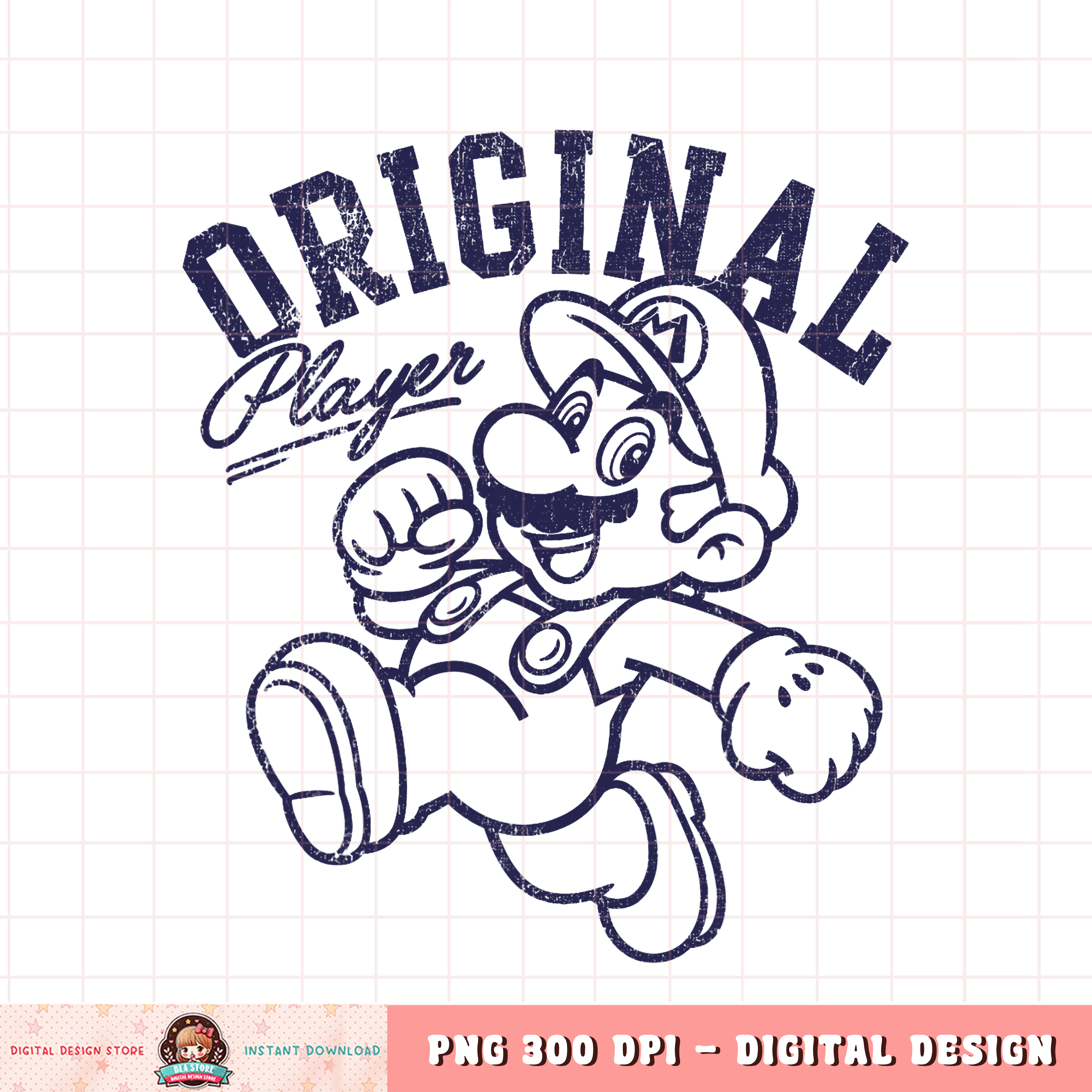 Super Mario Original Player Mario png, digital download, ins | Inspire ...