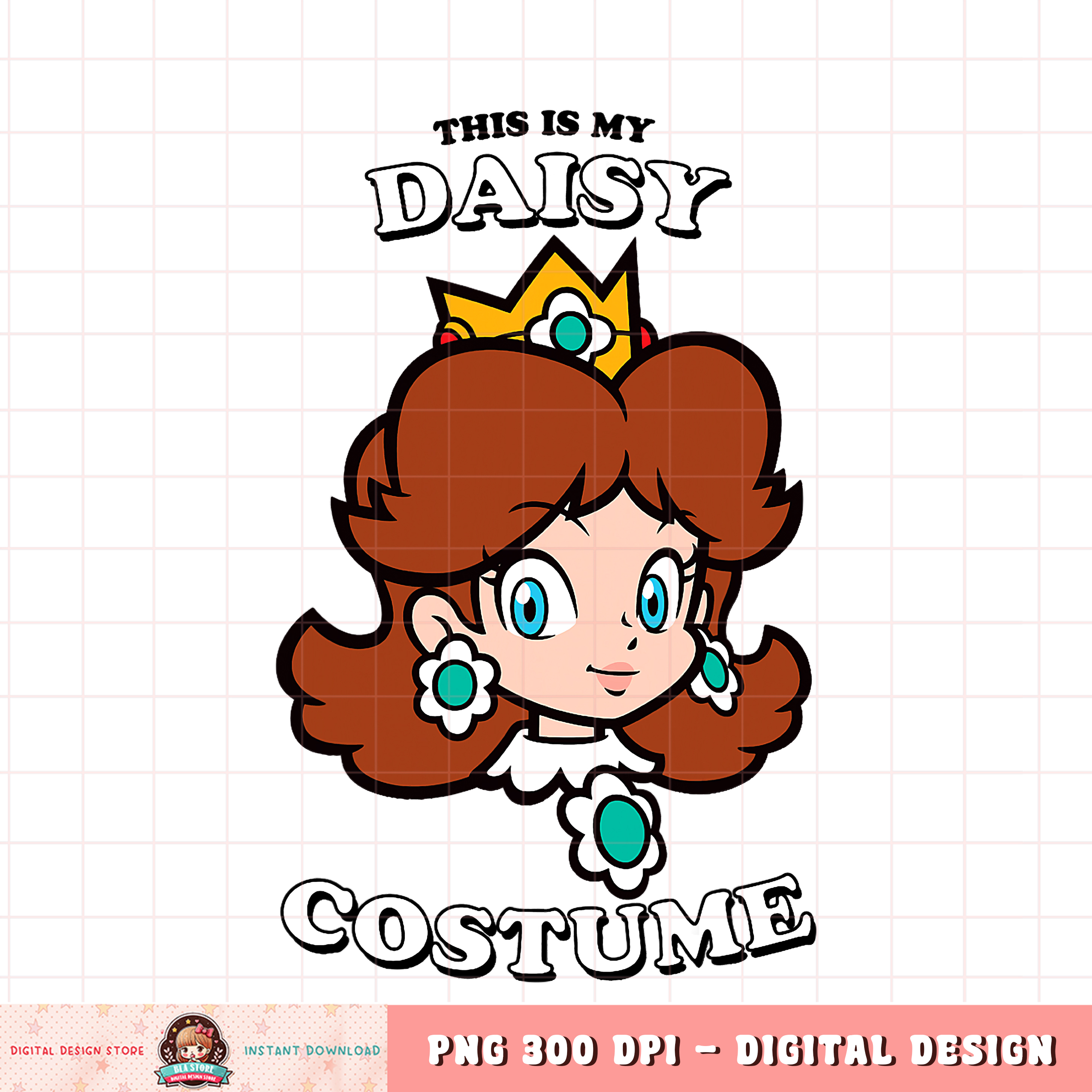 Super Mario This Is My Daisy Costume png, digital download, | Inspire ...