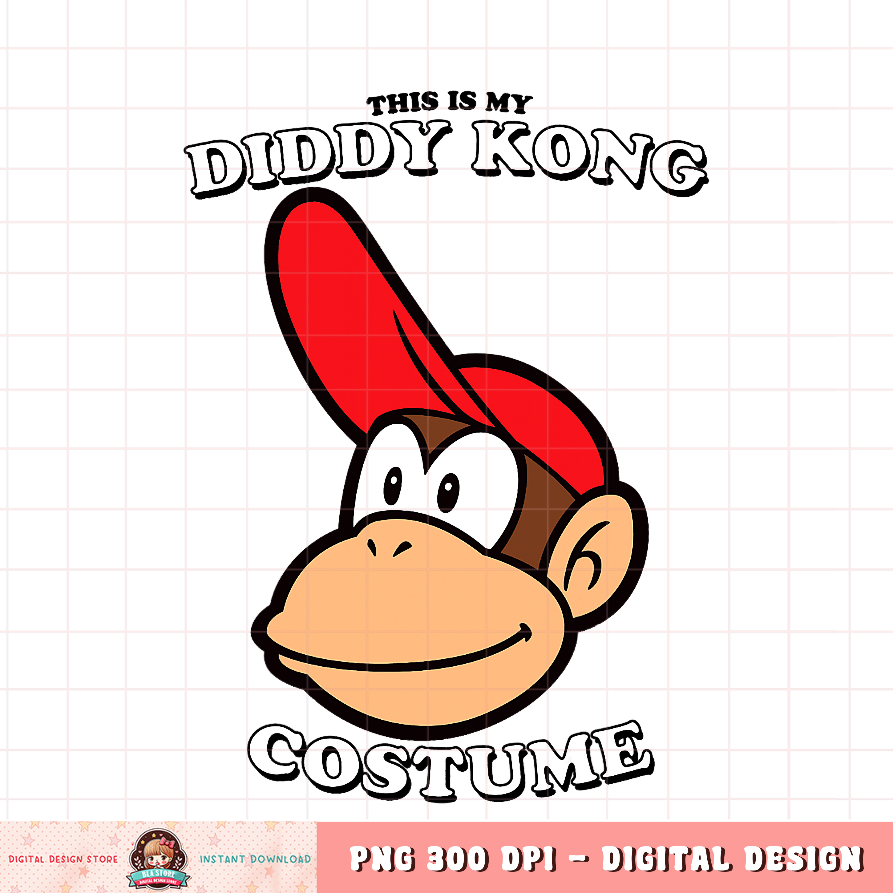 Super Mario This Is My Diddy Kong Costume png, digital downl | Inspire ...