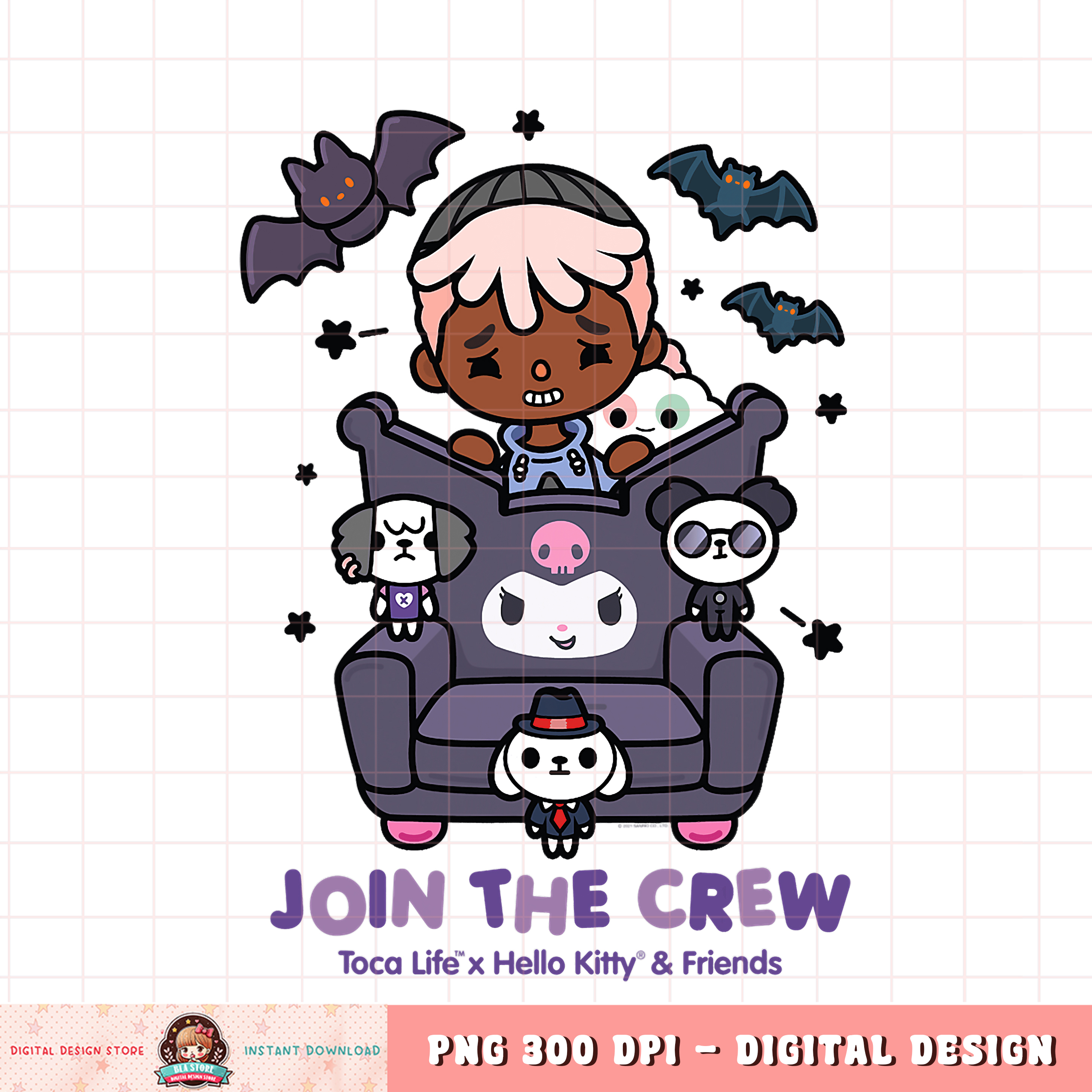 Toca Life x Hello Kitty _ Friends JOIN THE CREW png, digital | Inspire ...
