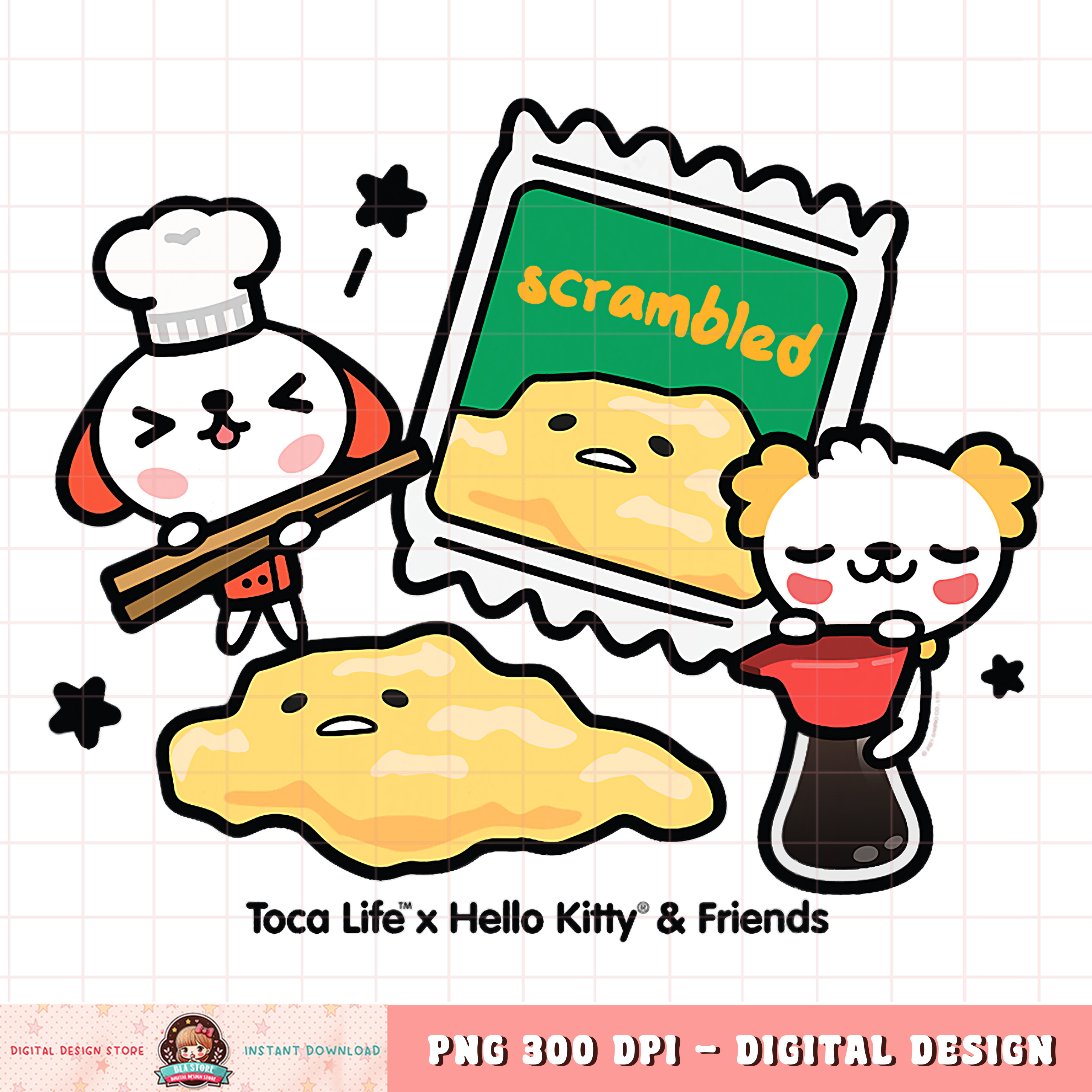 Toca Life x Hello Kitty _ Friends SCRAMBLED EGGS png, digita | Inspire ...