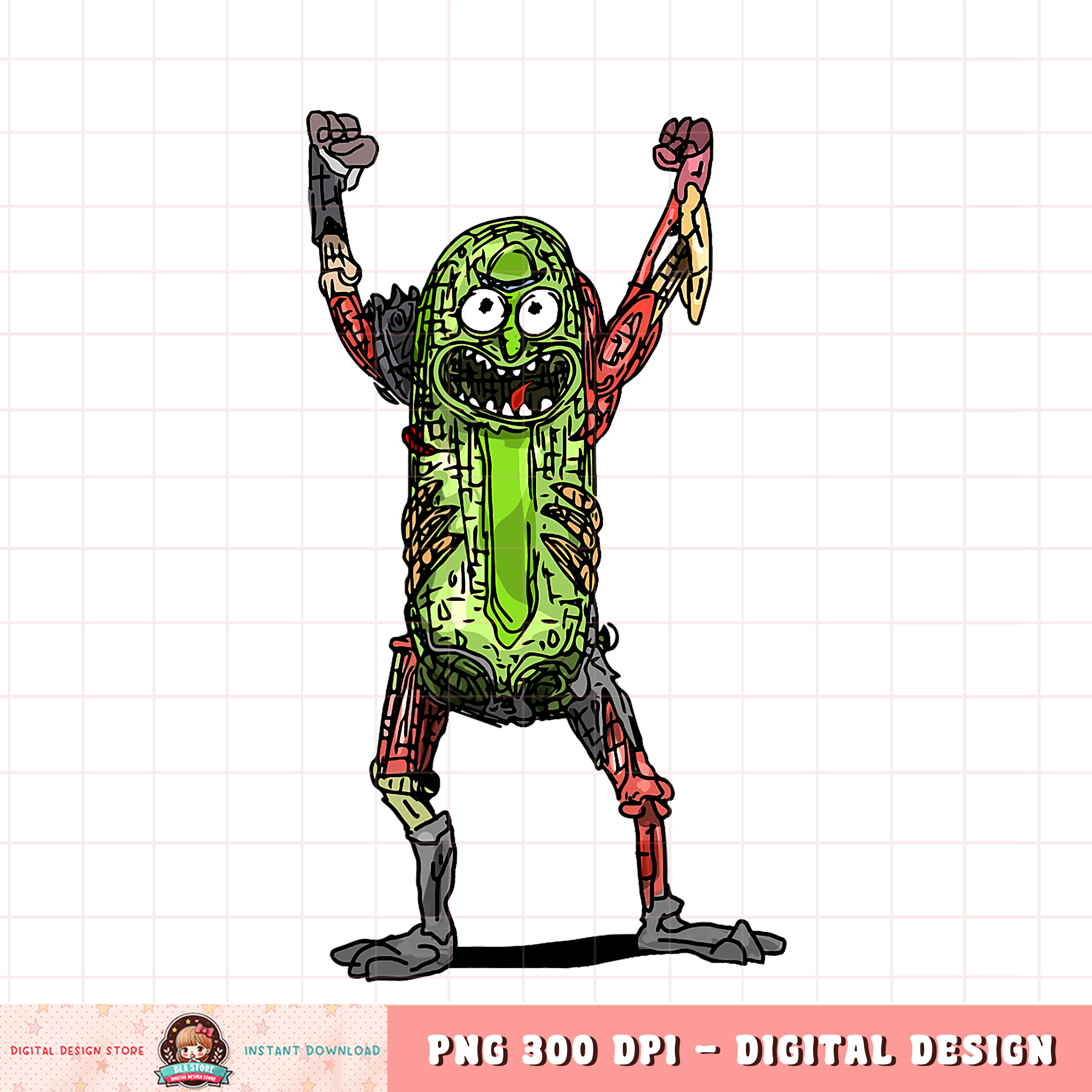 Rick and Morty - Pickle Rick Pop on Black T-Shirt copy | Inspire Uplift