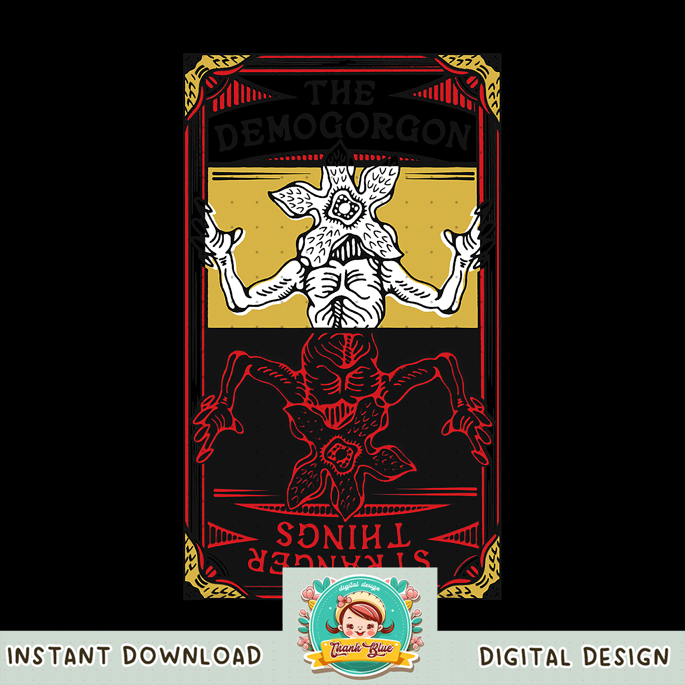 Stranger Things 4 Demogorgon Upside Down Tarot png, digital | Inspire ...