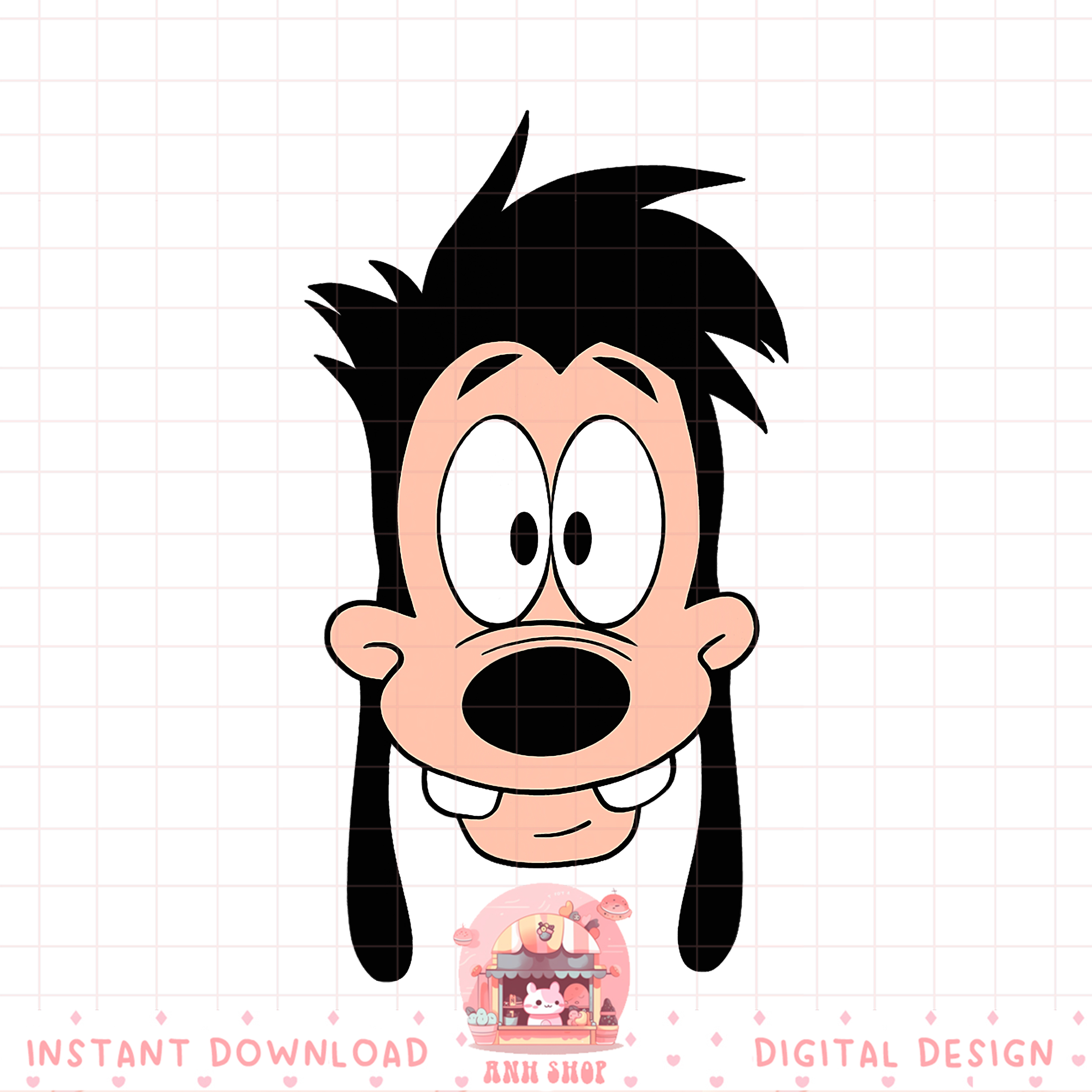 Disney A Goofy Movie Max Big Face PNG Download copy | Inspire Uplift