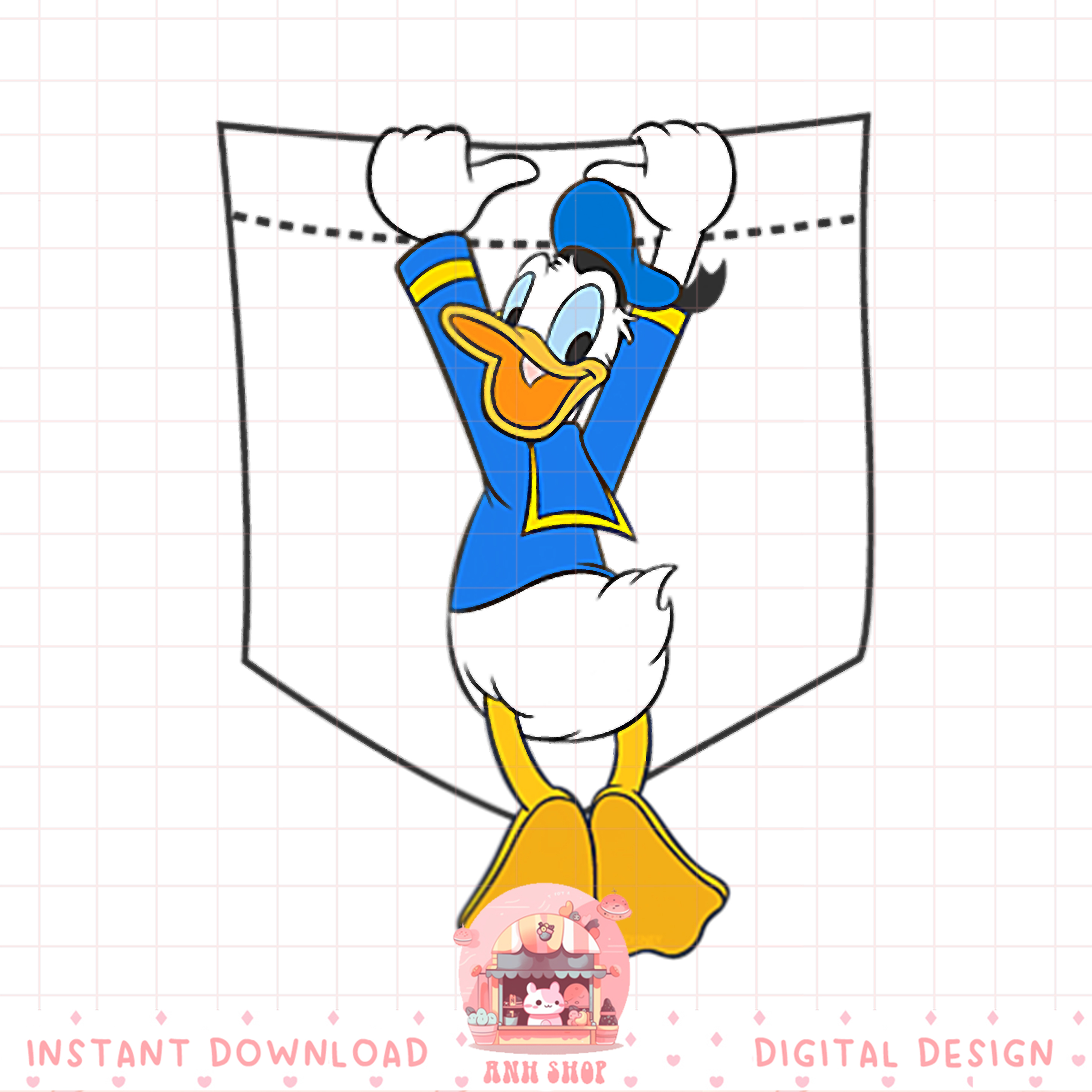 Disney Mickey _ Friends Donald Duck Small Pocket PNG Downloa | Inspire Uplift