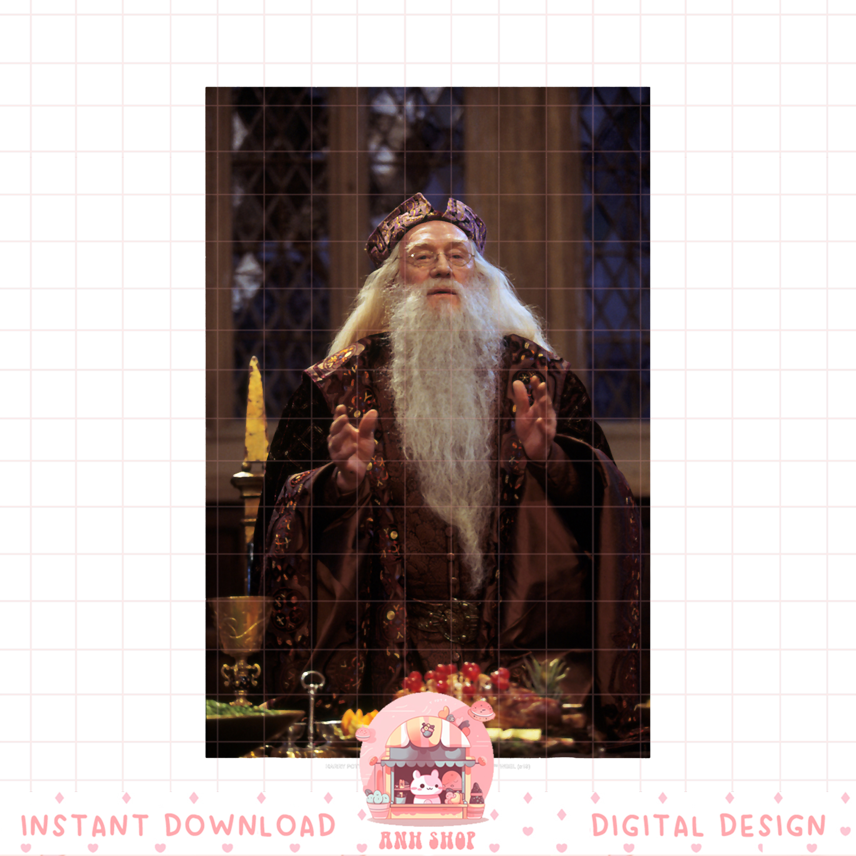 Harry Potter Professor Dumbledore Poster png, digital downlo | Inspire ...