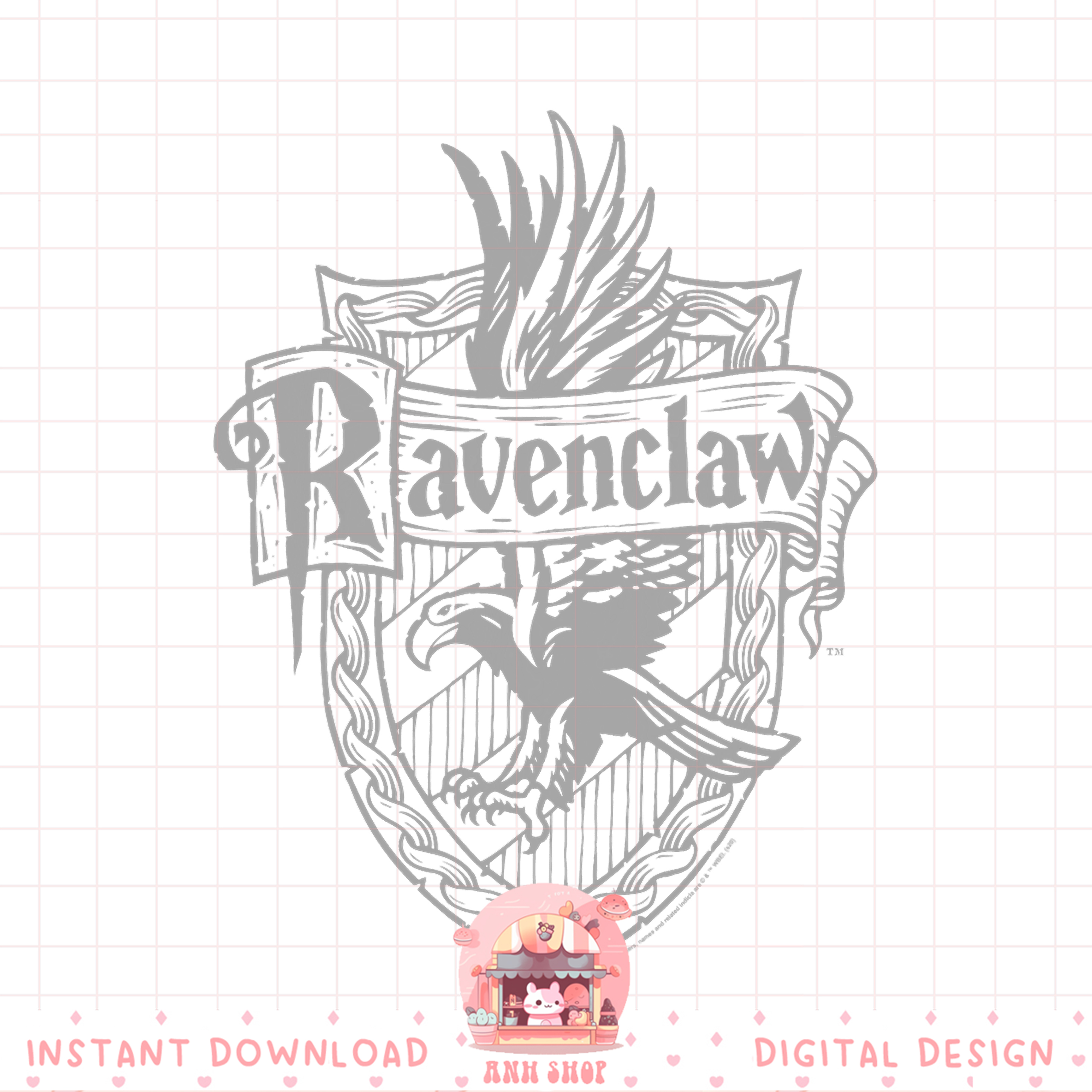 Harry Potter Ravenclaw Detailed Crest png, digital download, | Inspire ...