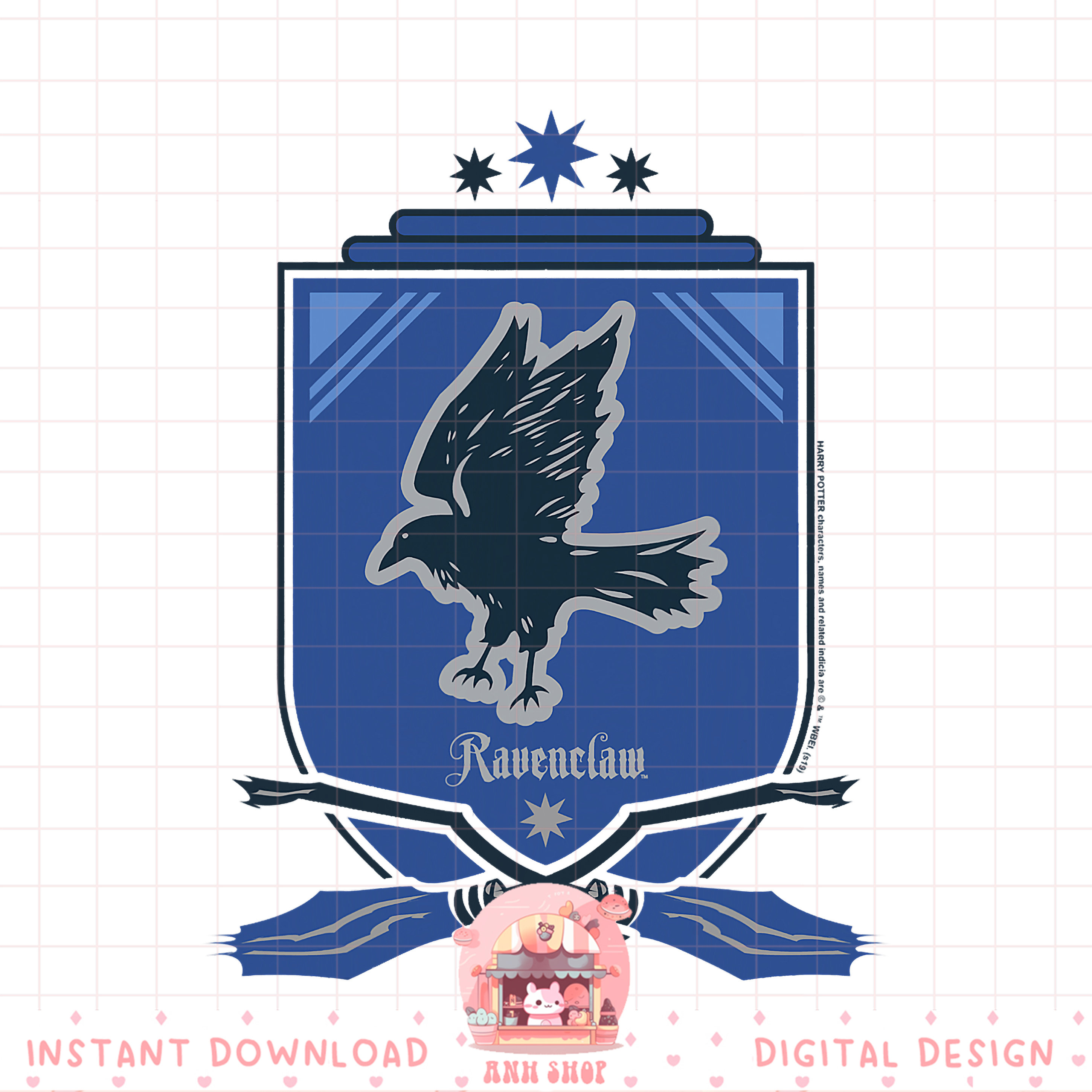 Harry Potter Ravenclaw Quidditch Crest png, digital download | Inspire ...
